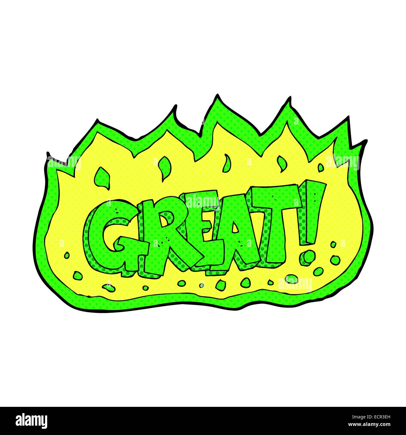 retro comic book style cartoon great symbol Stock Vector Image & Art ...