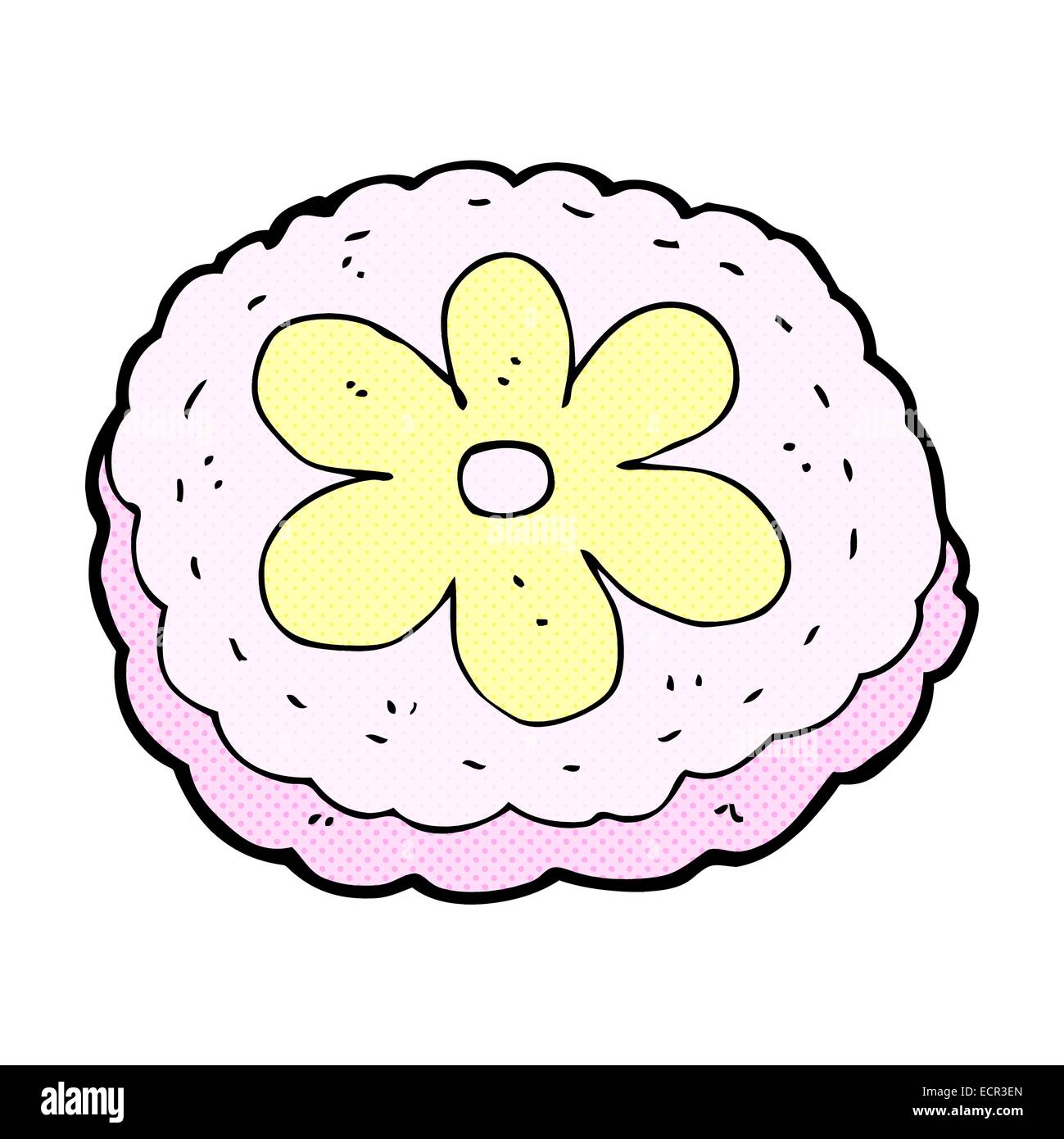 retro comic book style cartoon baked biscuit Stock Vector Image & Art ...