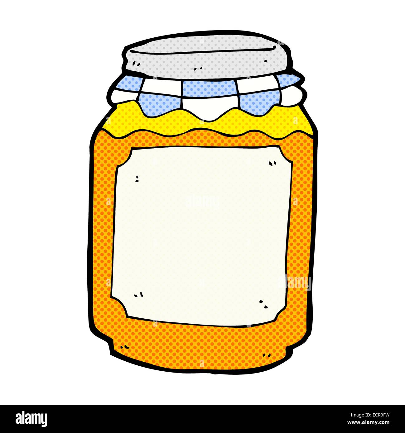 retro comic book style cartoon jar of marmalade Stock Vector Image ...