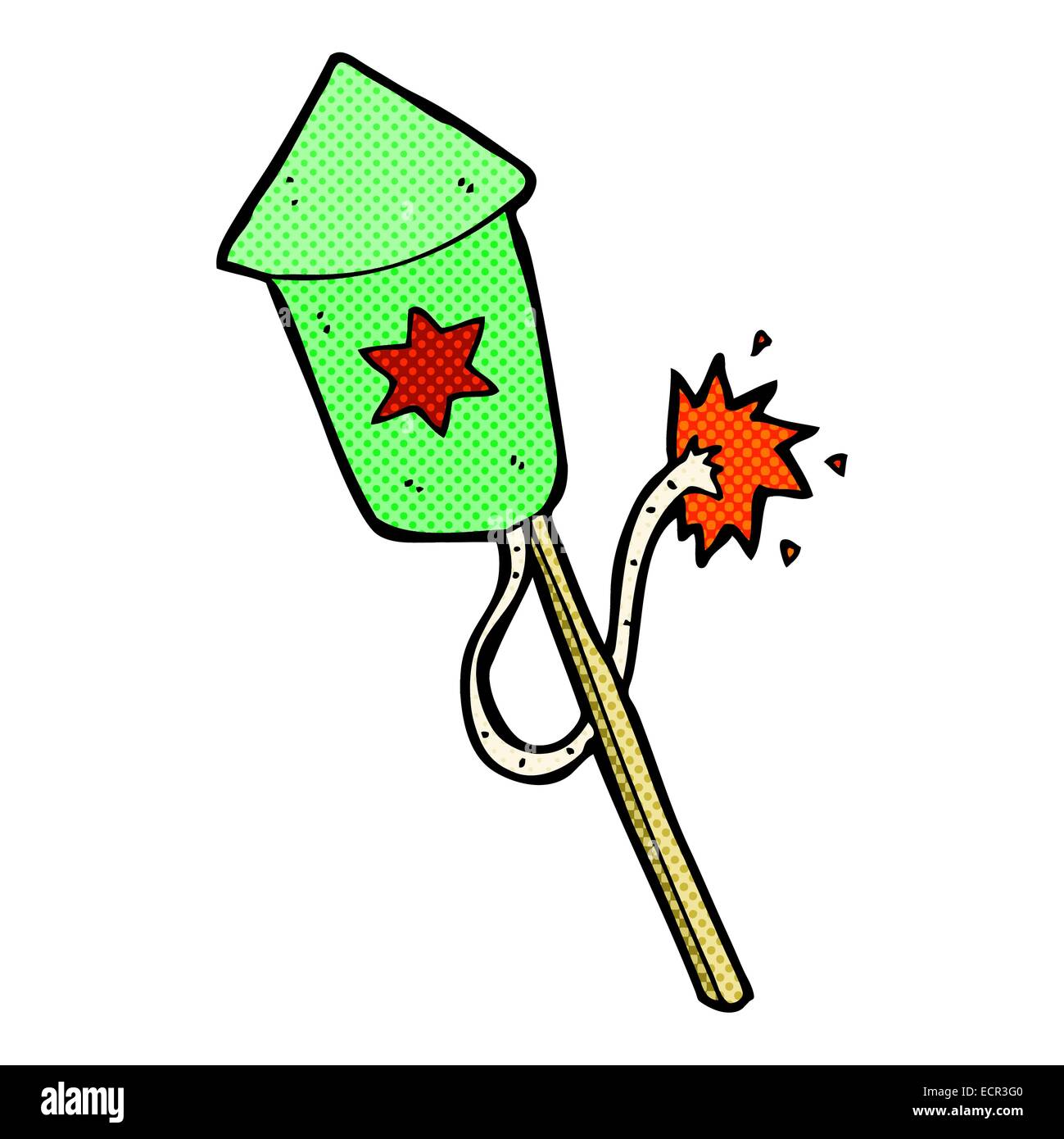 retro comic book style cartoon firework with burning fuse Stock Vector Image & Art - Alamy