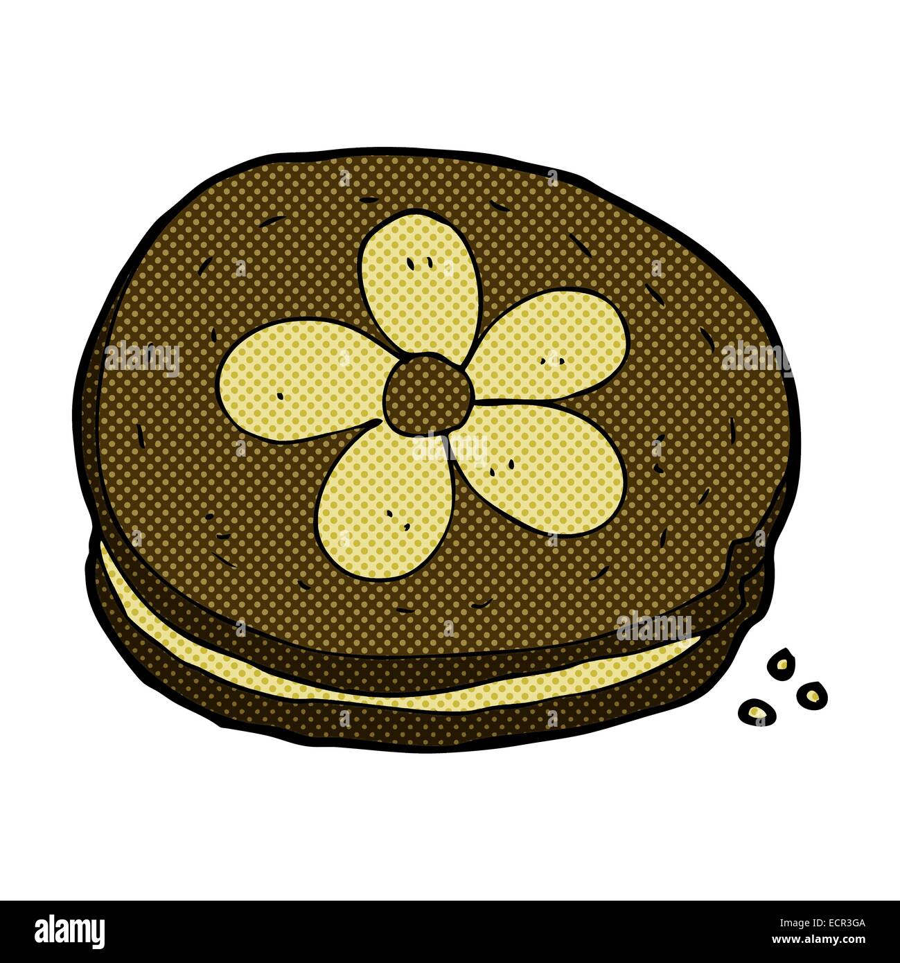 retro comic book style cartoon biscuit Stock Vector Image & Art - Alamy