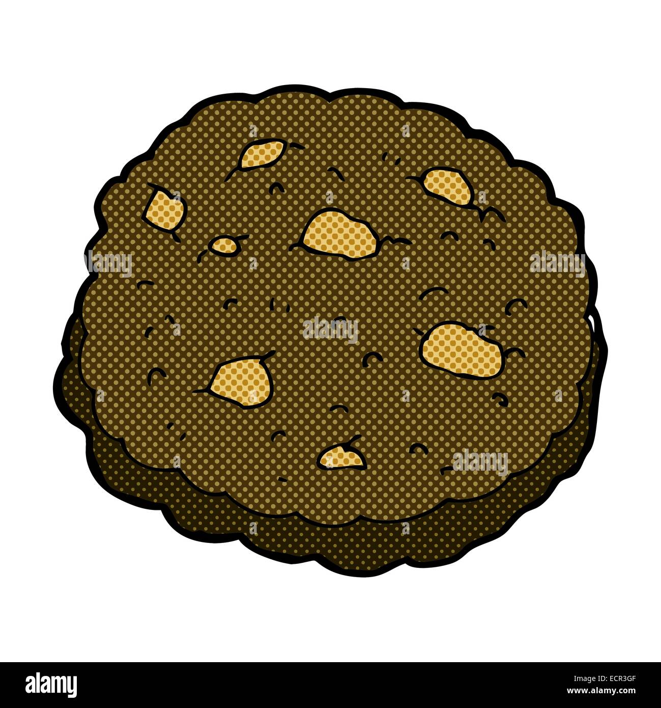 chocolate chip cookie retro comic book style cartoon Stock Vector Image ...