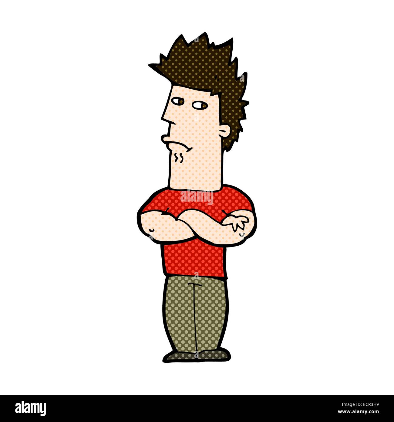 Boy sulking Stock Vector Images - Alamy