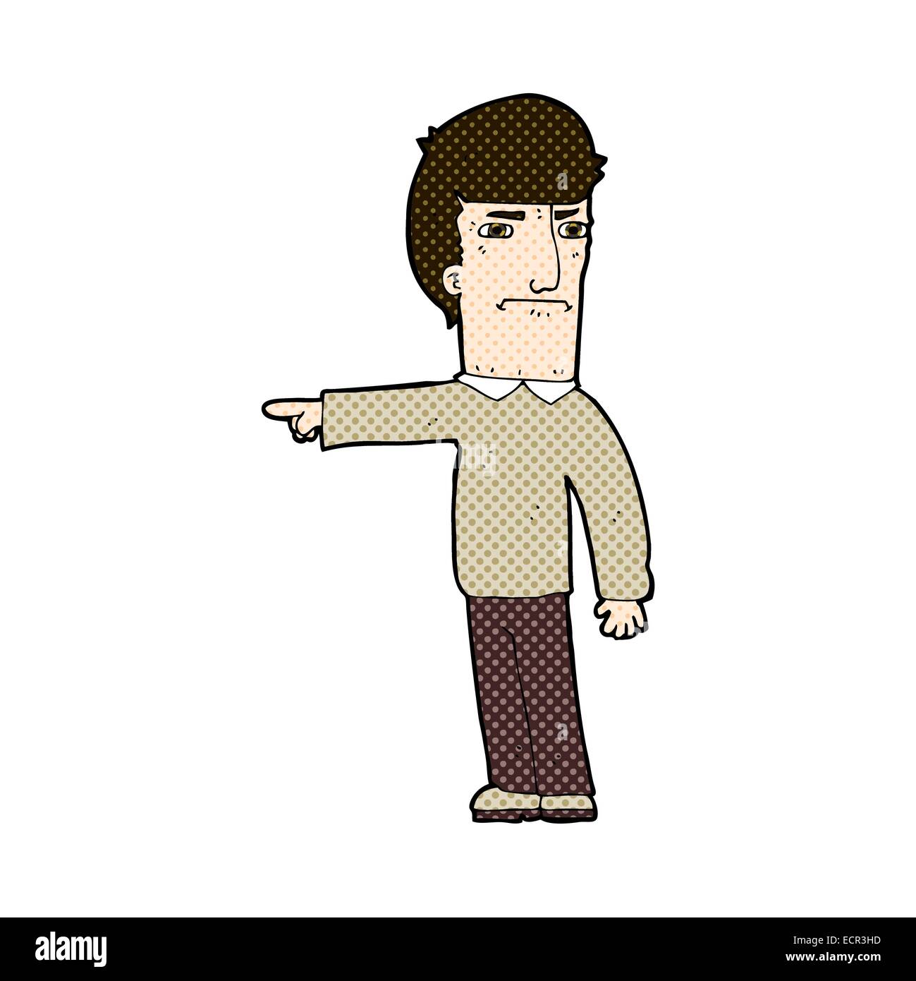 retro comic book style cartoon man pointing Stock Vector Image & Art ...