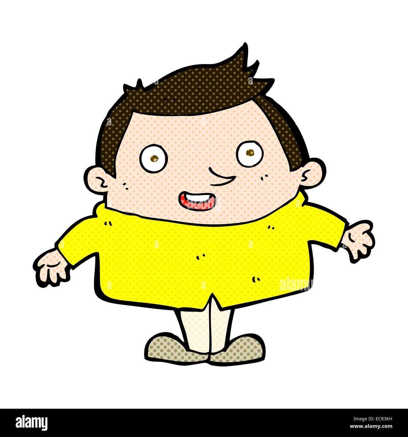 retro comic book style cartoon happy man Stock Vector Image & Art - Alamy