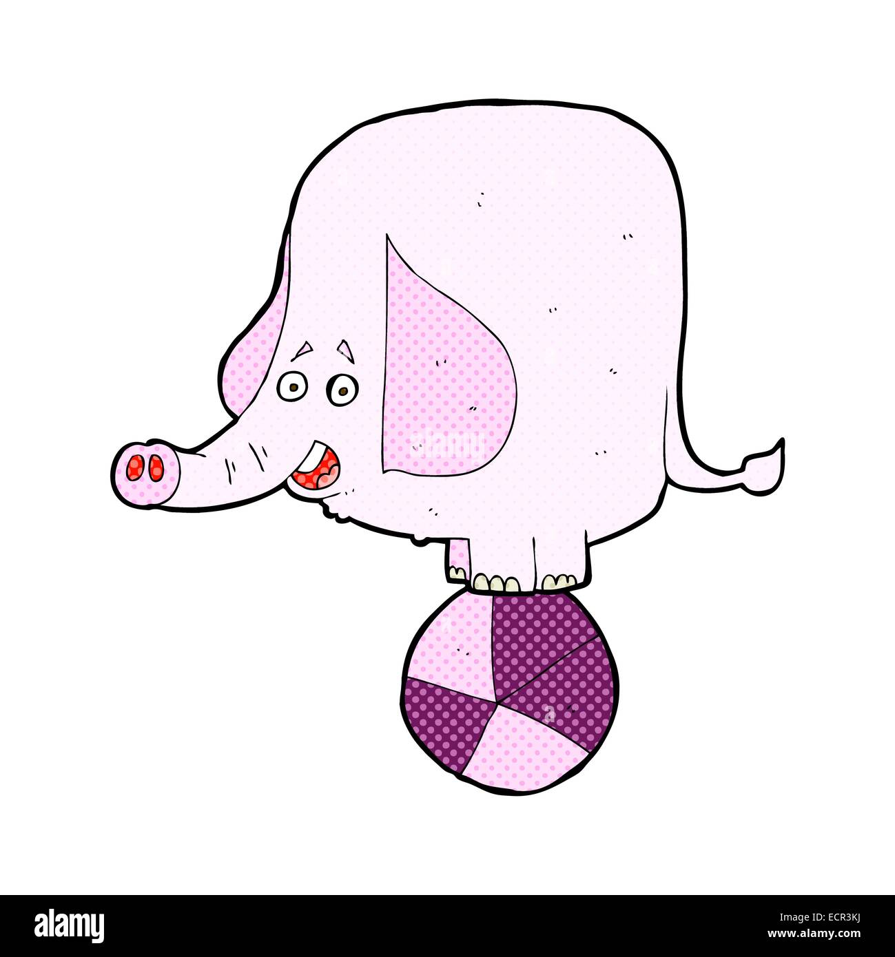 retro comic book style cartoon circus elephant Stock Vector Image & Art ...