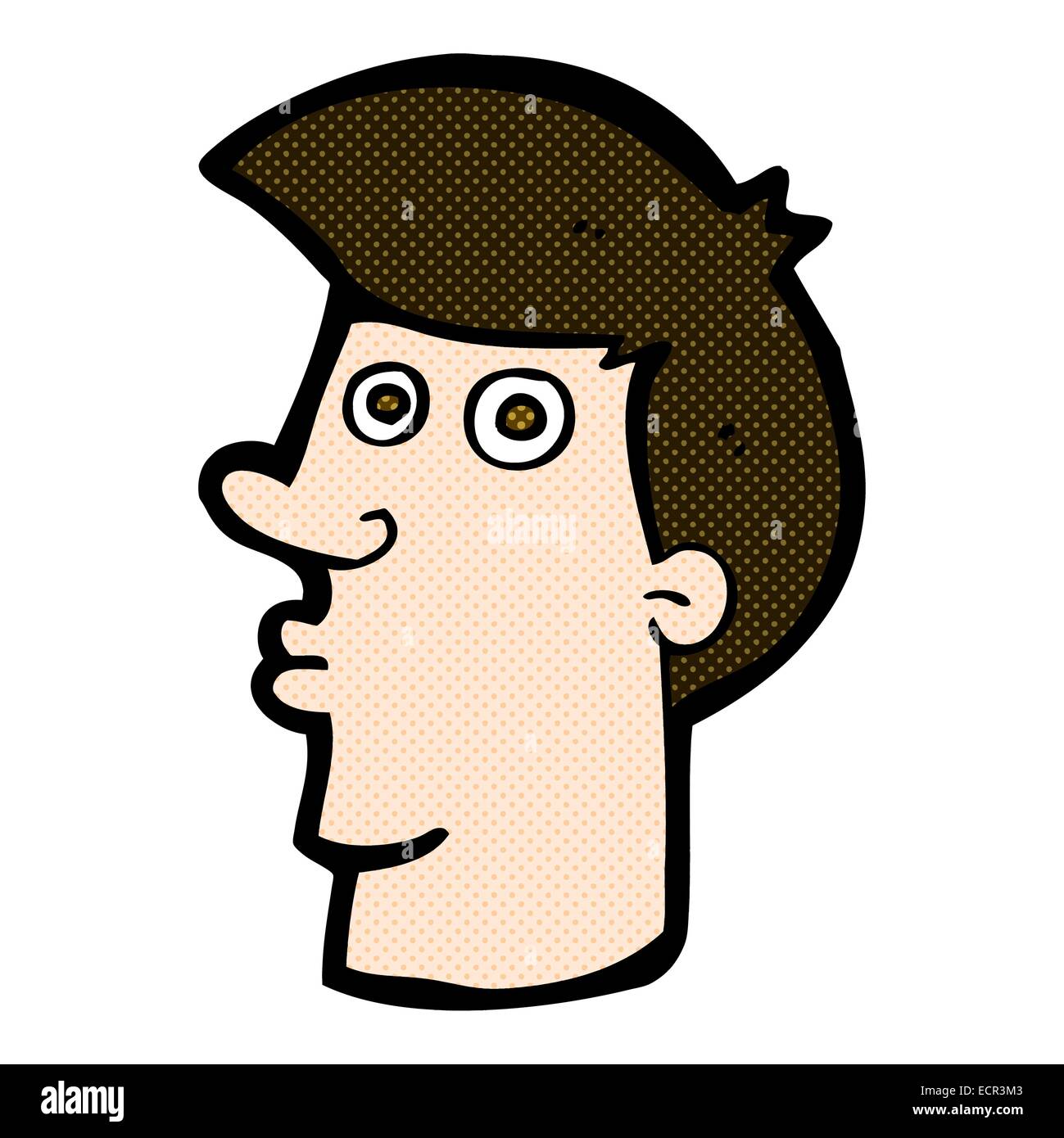 retro comic book style cartoon confused man Stock Vector Image & Art ...