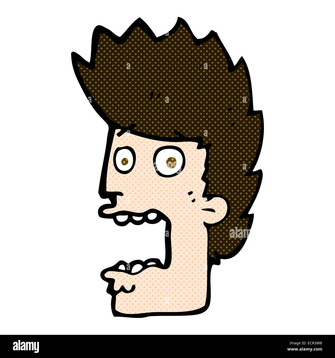 retro comic book style cartoon terrified man Stock Vector Image & Art ...