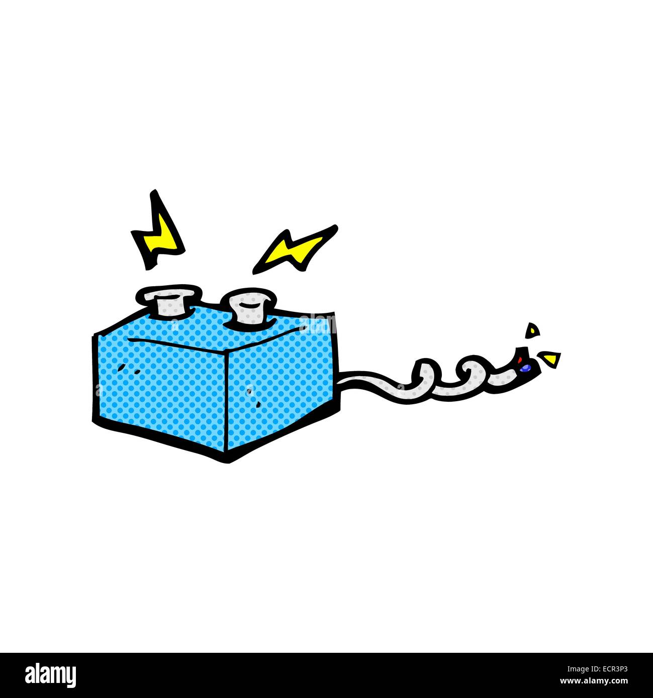 retro comic book style cartoon battery Stock Vector Image & Art - Alamy