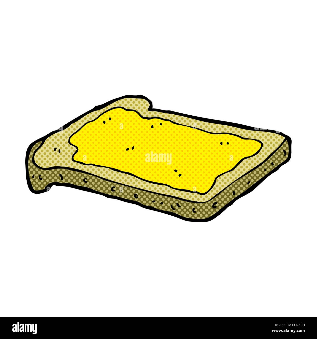 retro comic book style cartoon honey on toast Stock Vector Image & Art ...
