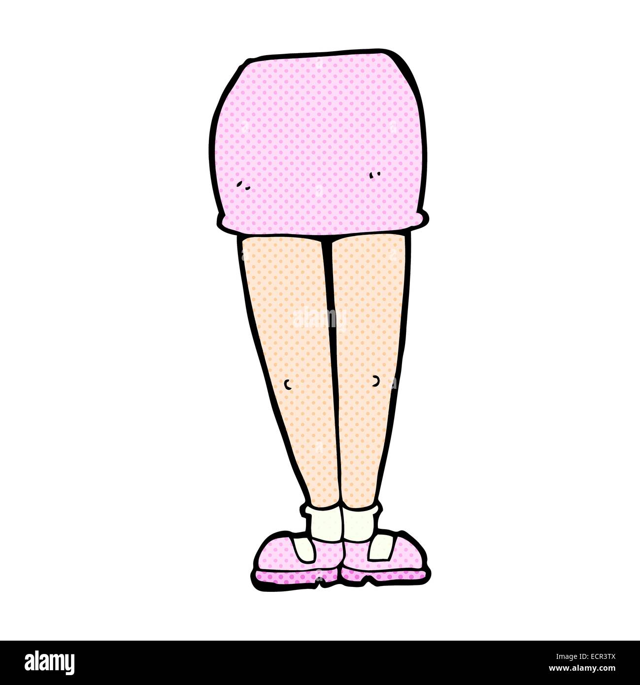 retro comic book style cartoon female legs Stock Vector Image & Art - Alamy