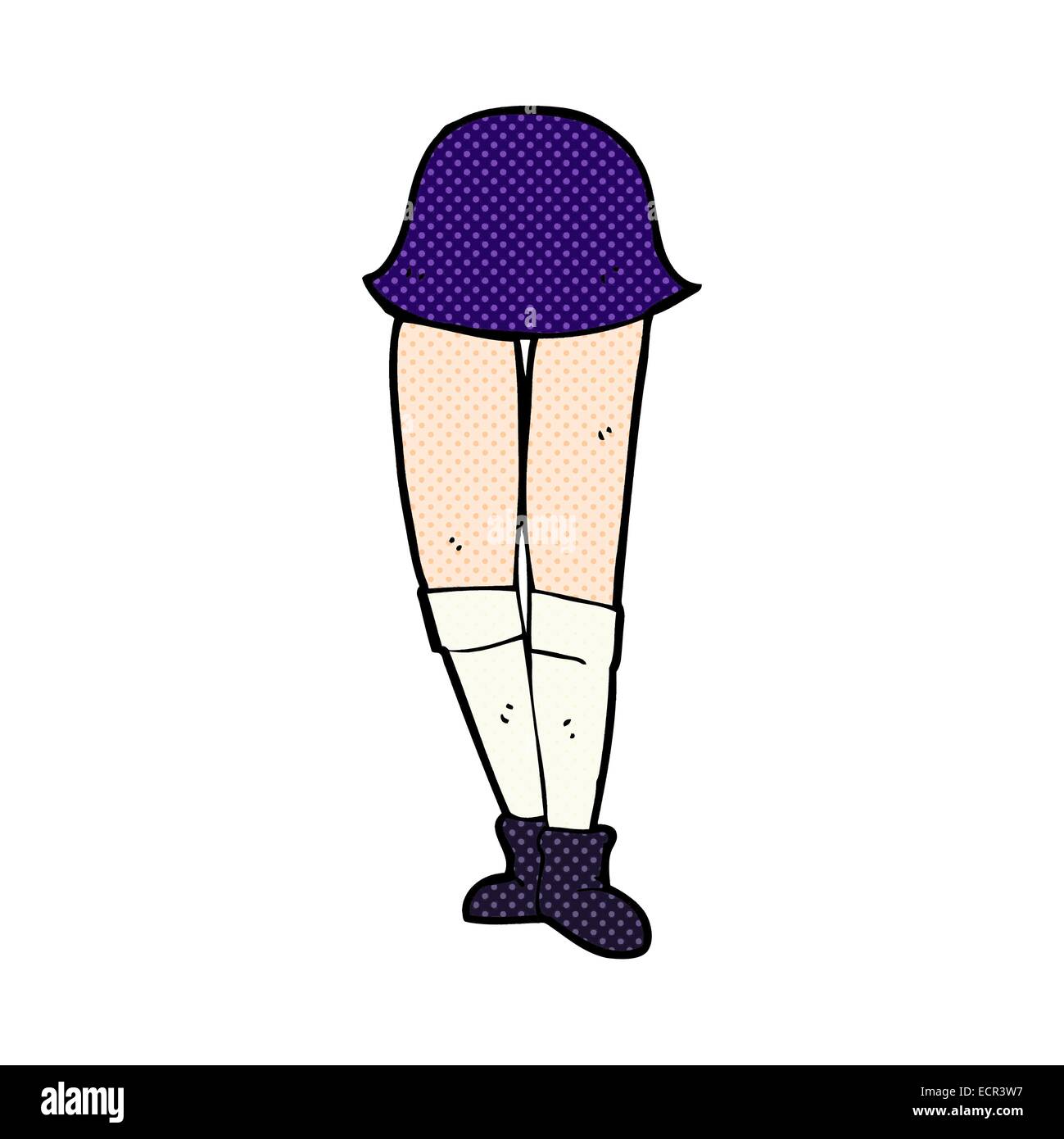 retro comic book style cartoon female legs Stock Vector Image & Art - Alamy