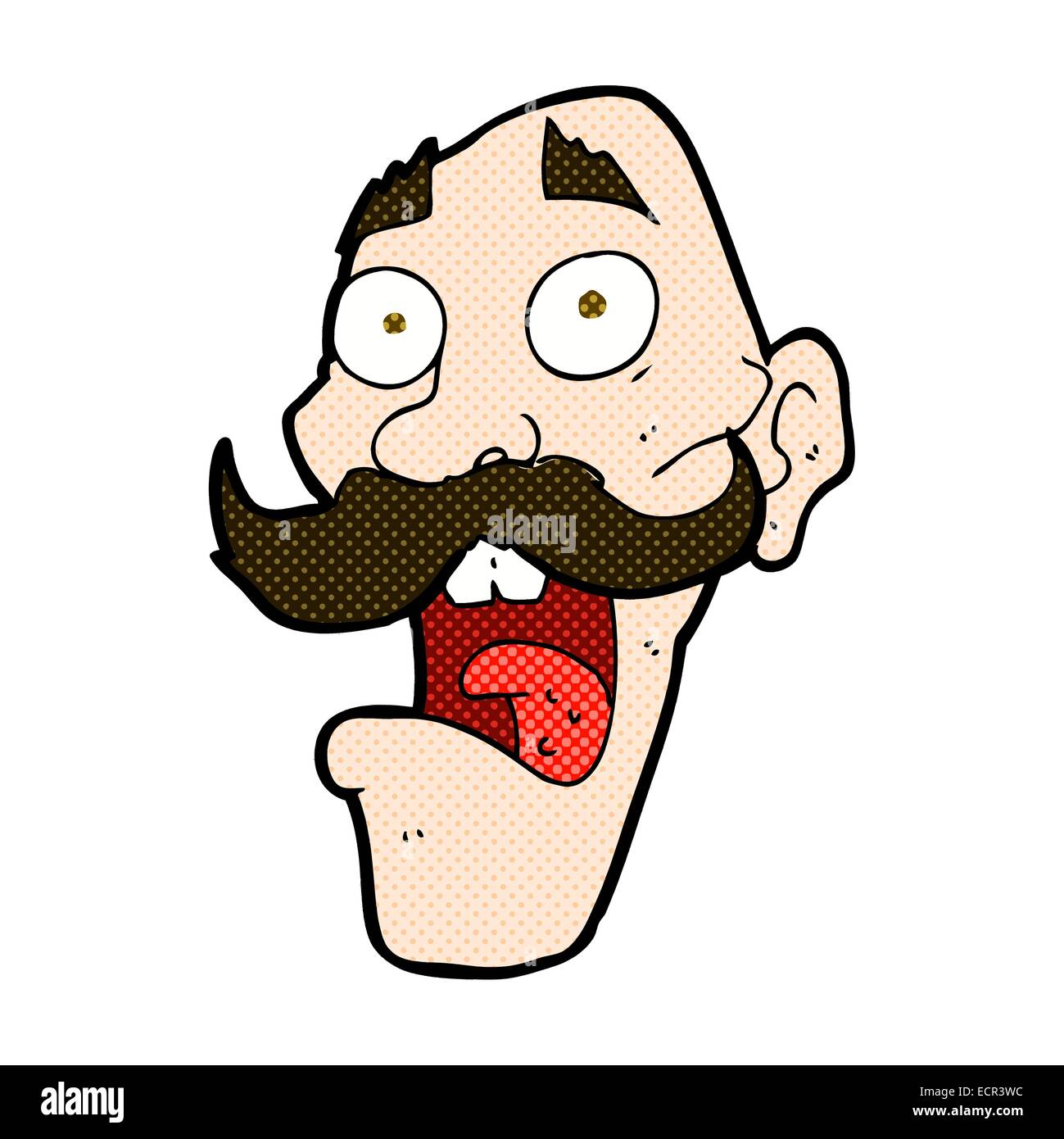 retro comic book style cartoon frightened old man Stock Vector Image & Art - Alamy