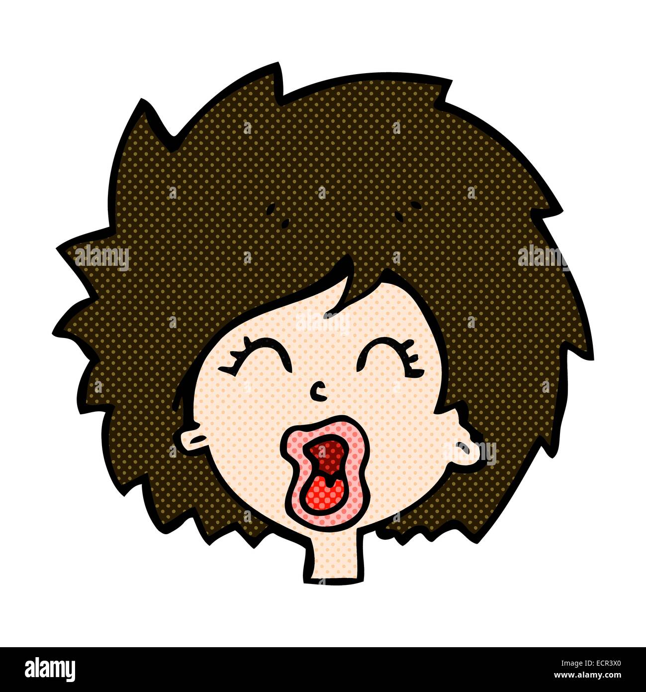 retro comic book style cartoon woman screaming Stock Vector Image & Art ...