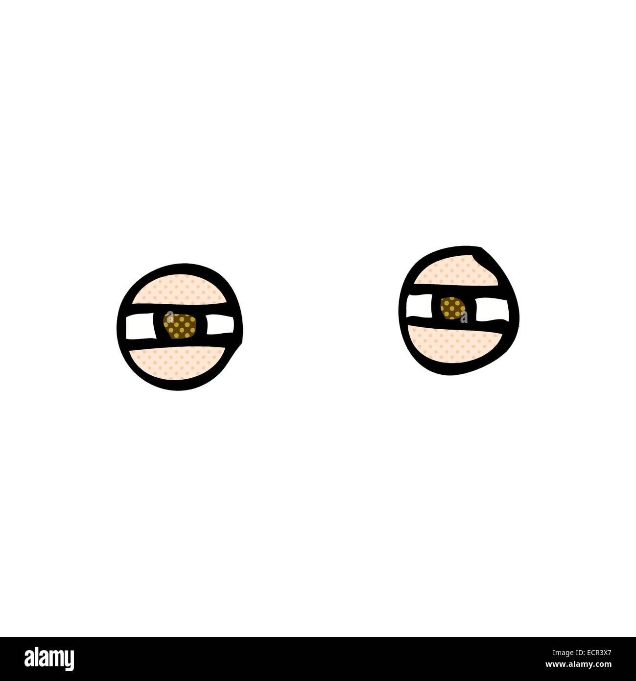 retro comic book style cartoon narrowed eyes Stock Vector Image & Art ...