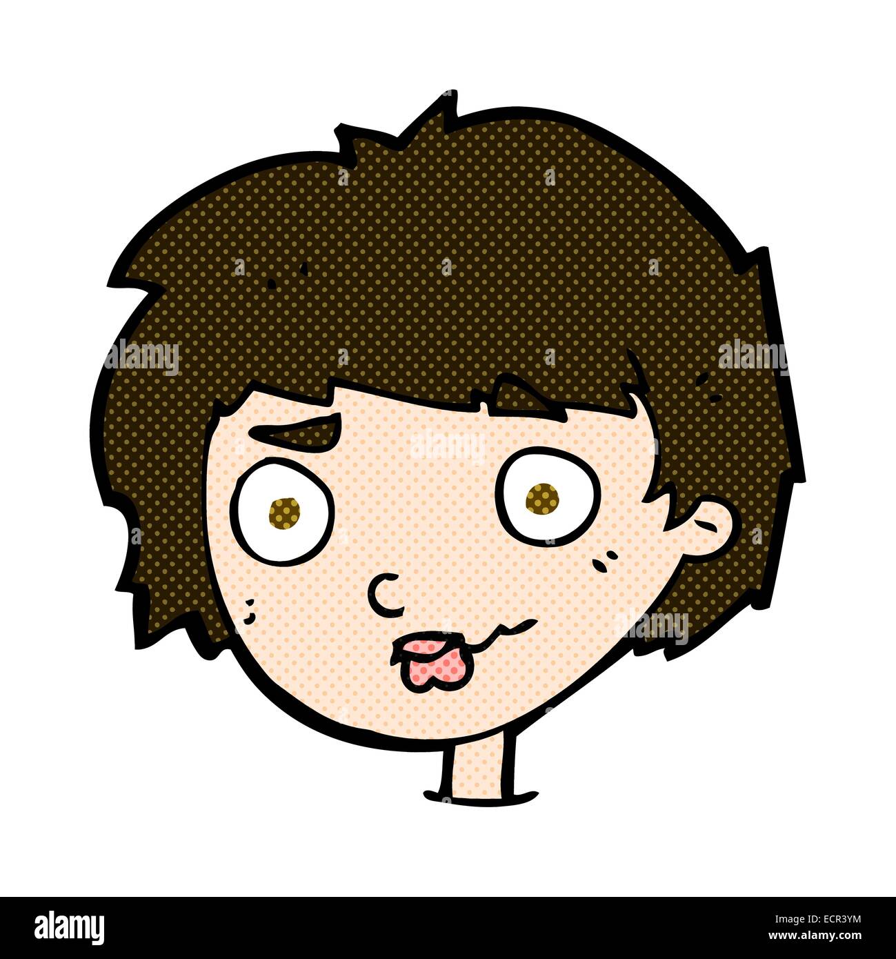 retro comic book style cartoon confused woman Stock Vector Image & Art ...