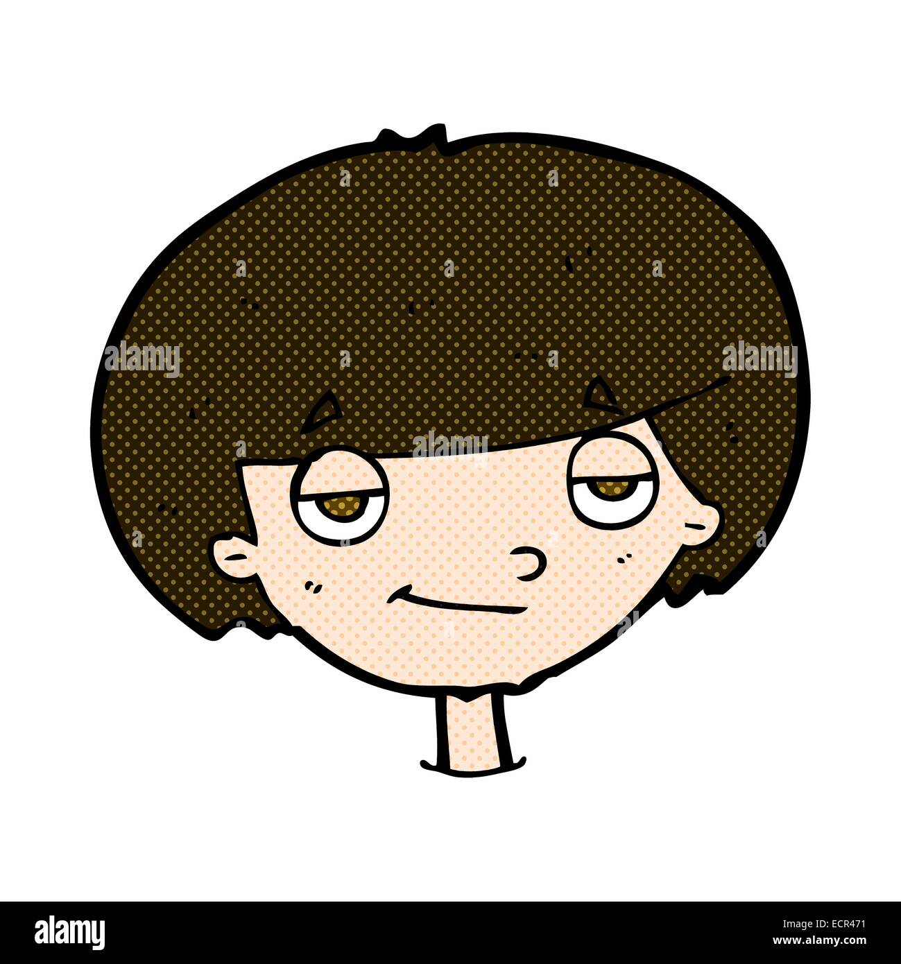 retro comic book style cartoon smug looking boy Stock Vector Image ...