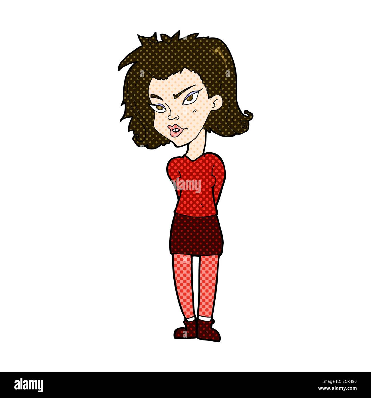 retro comic book style cartoon woman Stock Vector Image & Art - Alamy