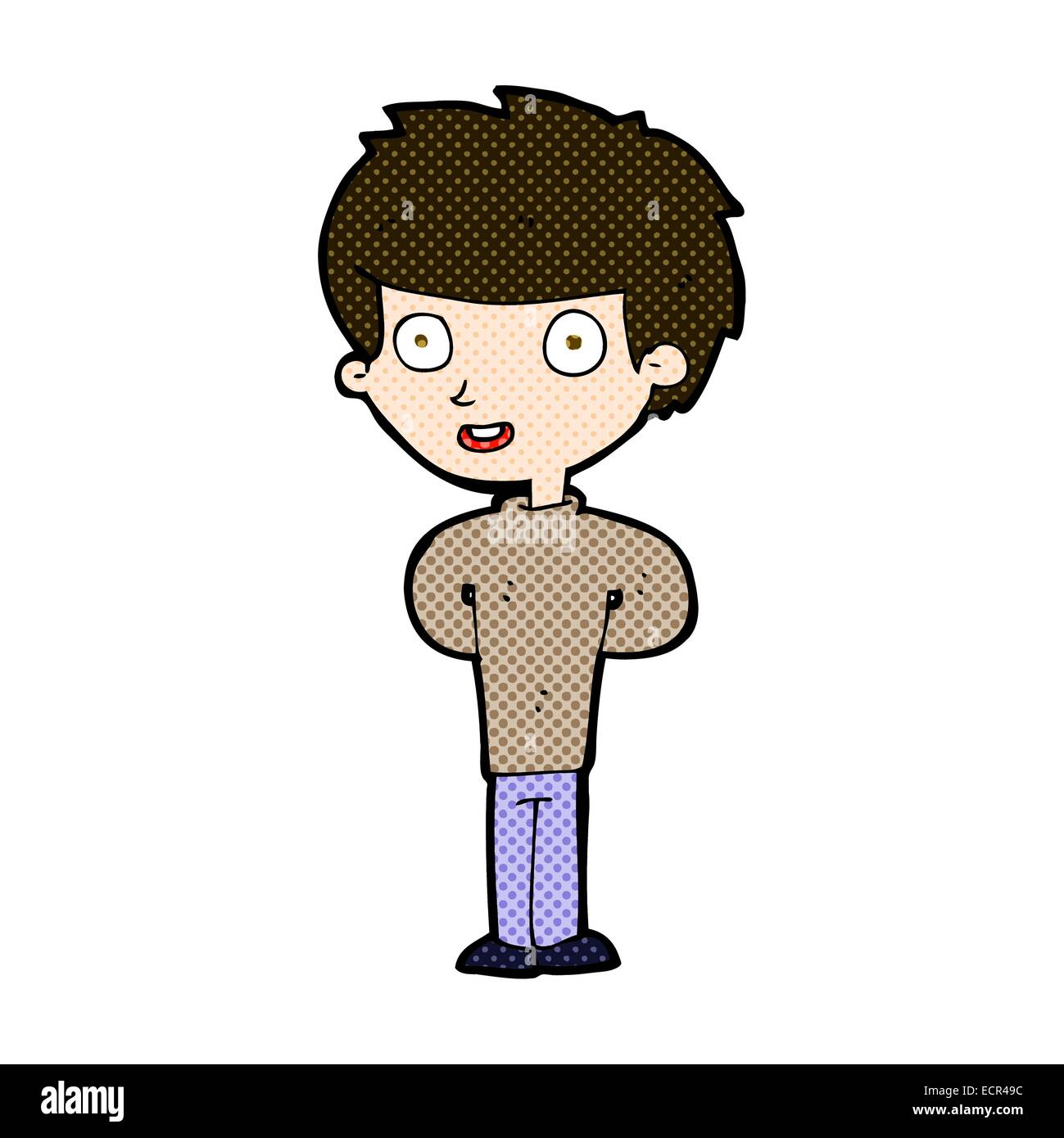 retro comic book style cartoon happy boy Stock Vector Image & Art - Alamy