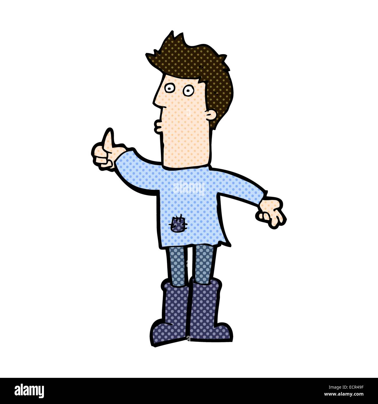 retro comic book style cartoon poor man Stock Vector Image & Art - Alamy