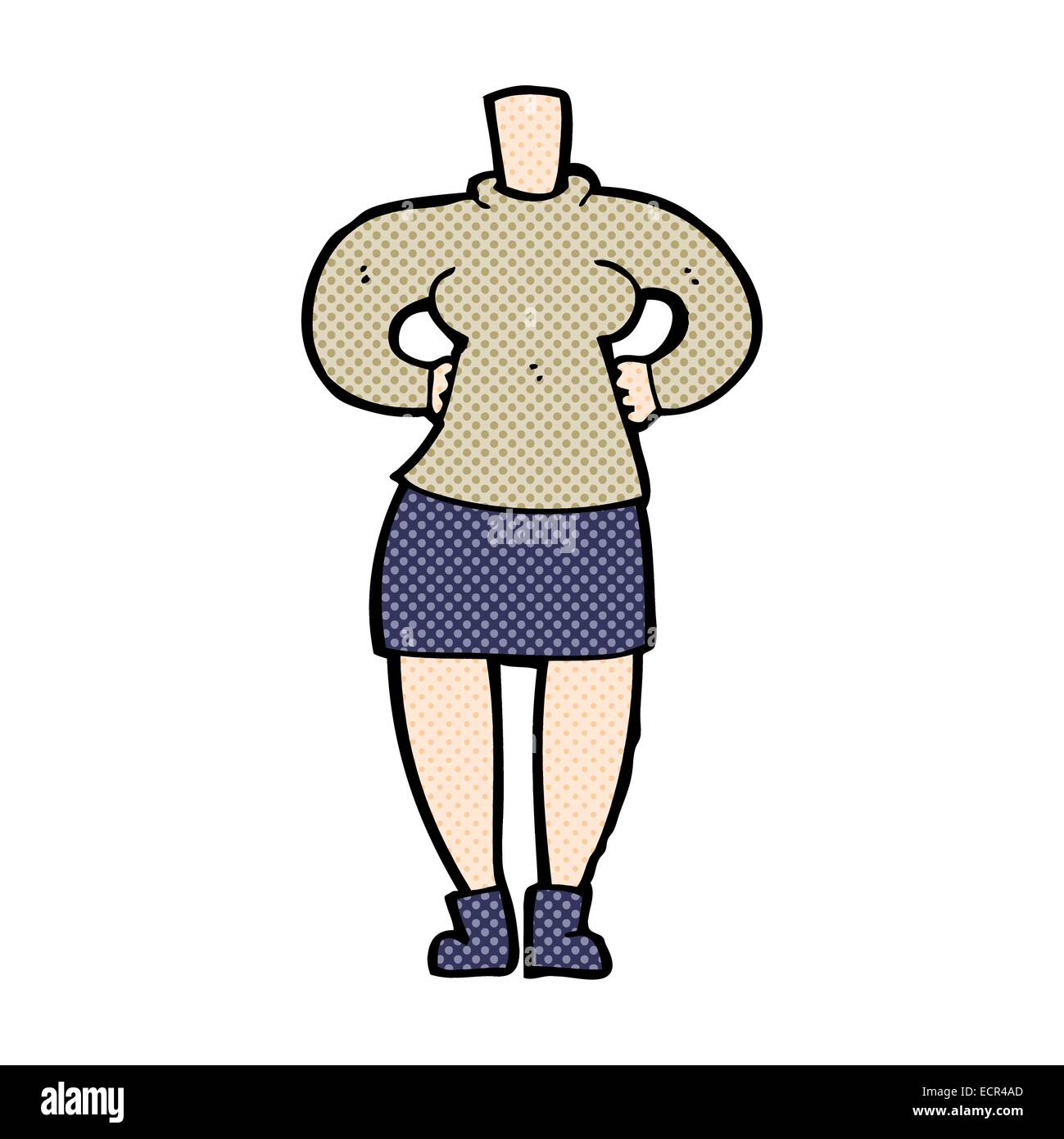 retro comic book style cartoon female body Stock Vector Image & Art - Alamy