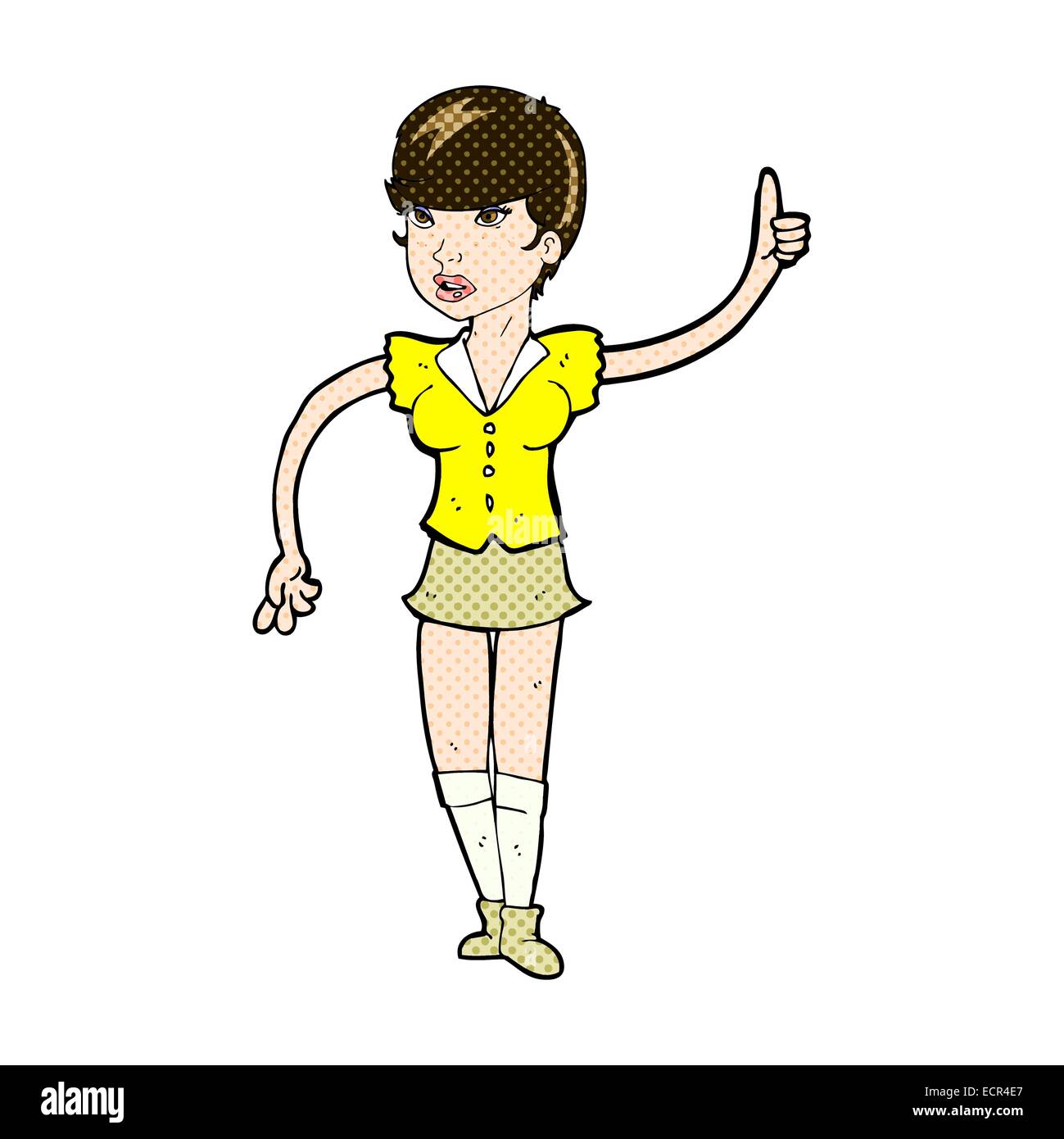 retro comic book style cartoon pretty girl asking question Stock Vector ...