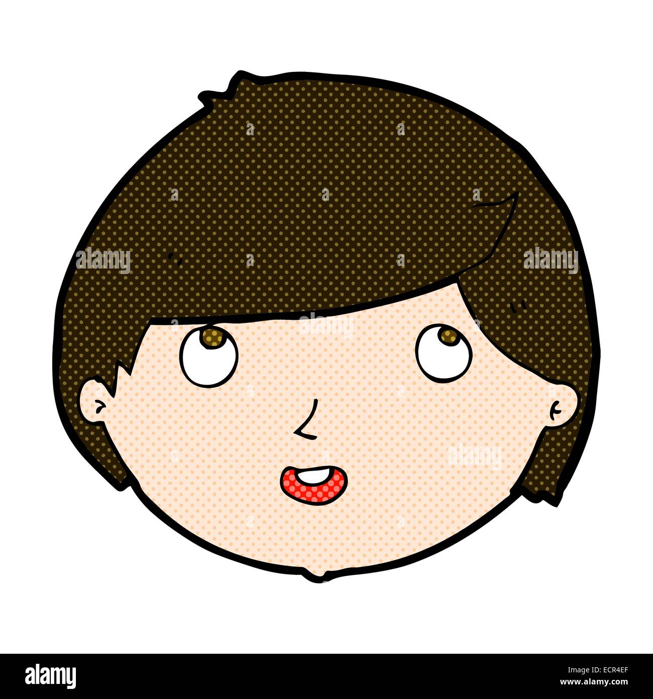 retro comic book style cartoon happy face Stock Vector Image & Art - Alamy