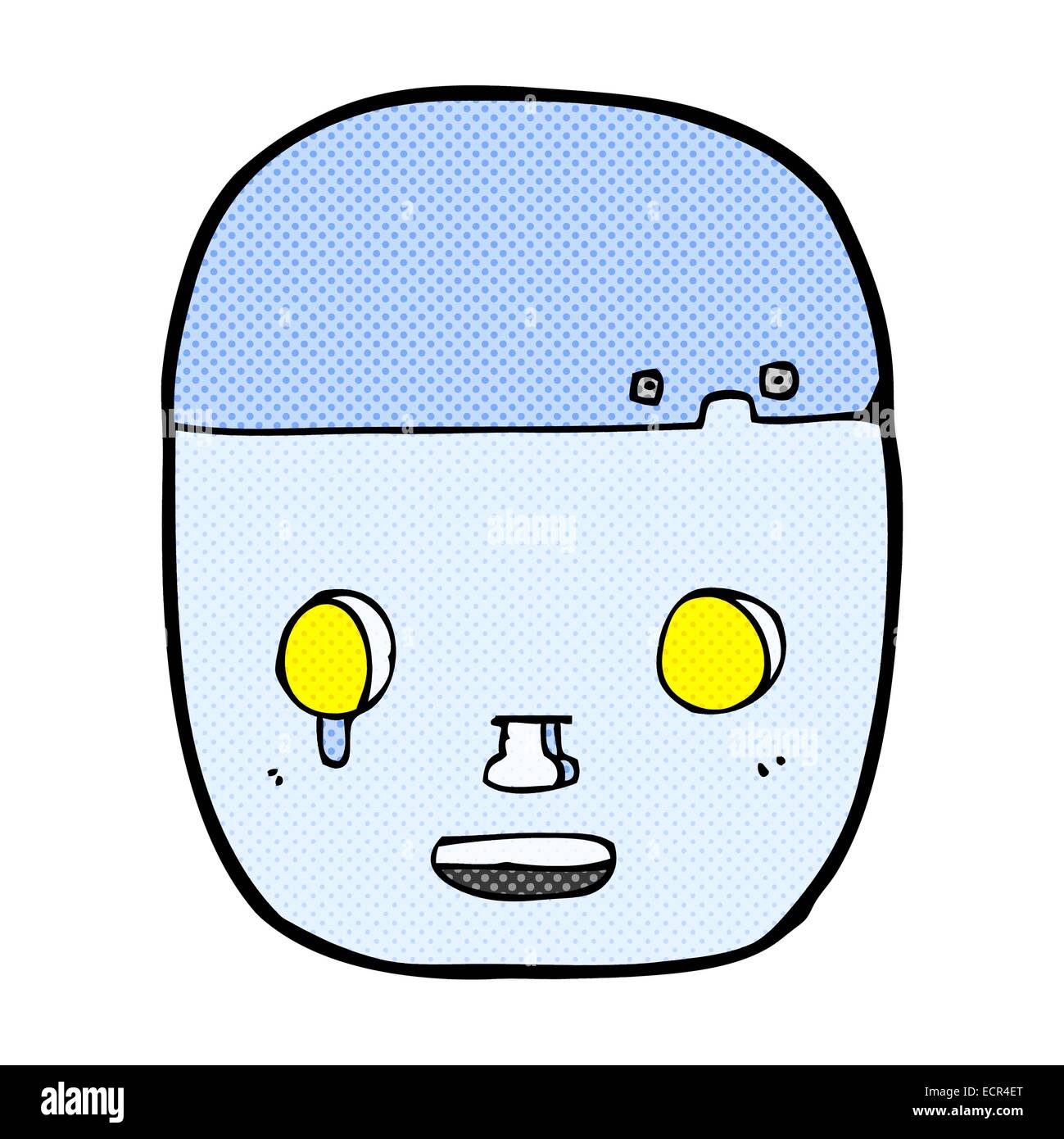 retro comic book style cartoon robot head Stock Vector Image & Art - Alamy