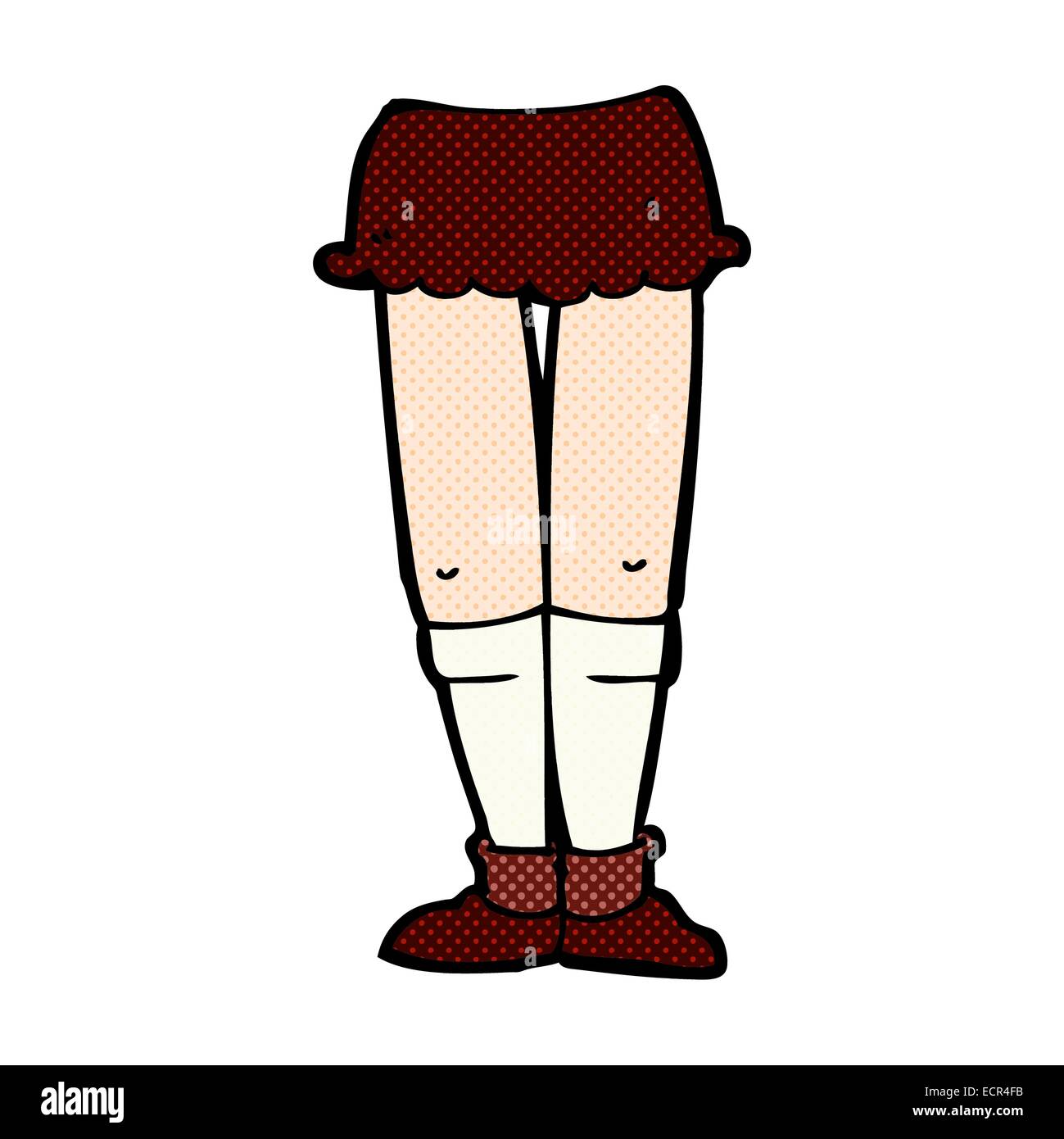 retro comic book style cartoon female legs Stock Vector Image & Art - Alamy