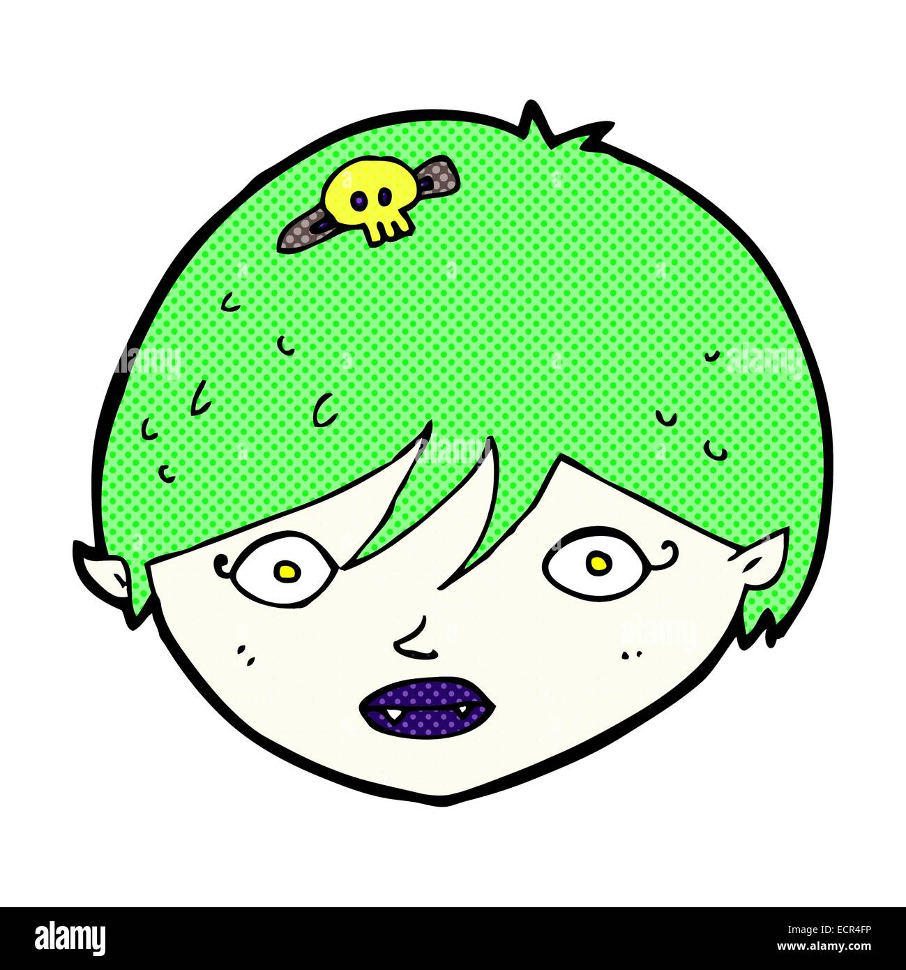 retro comic book style cartoon vampire face Stock Vector Image & Art ...