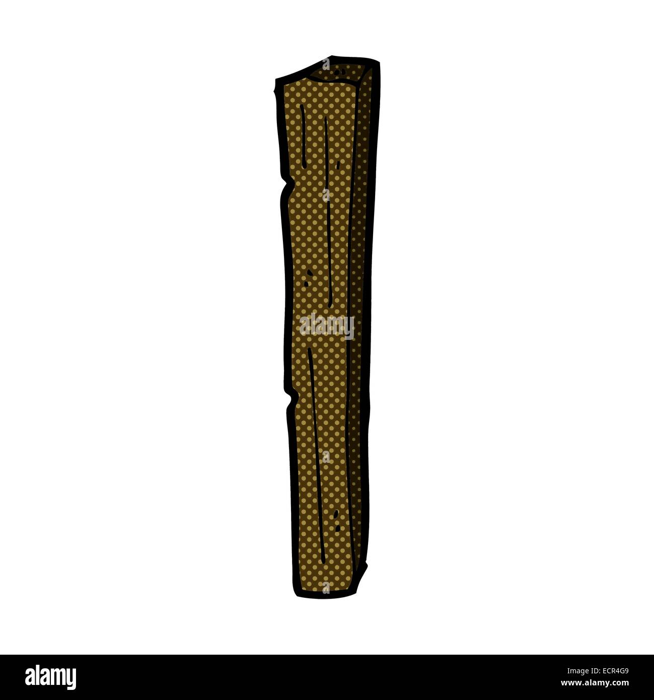 retro comic book style cartoon wooden post Stock Vector Image & Art - Alamy