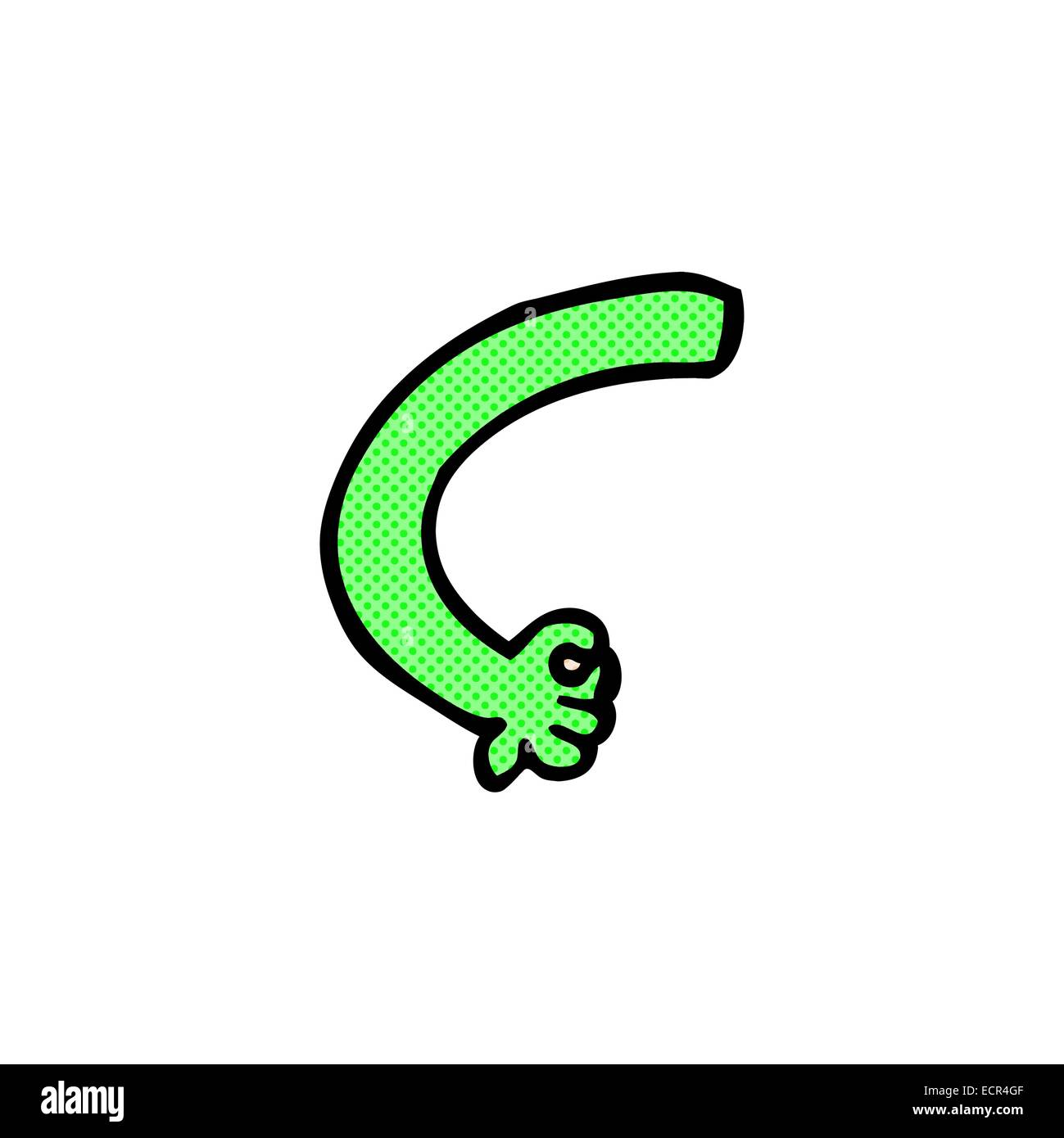 retro comic book style cartoon monster arm Stock Vector Image & Art - Alamy