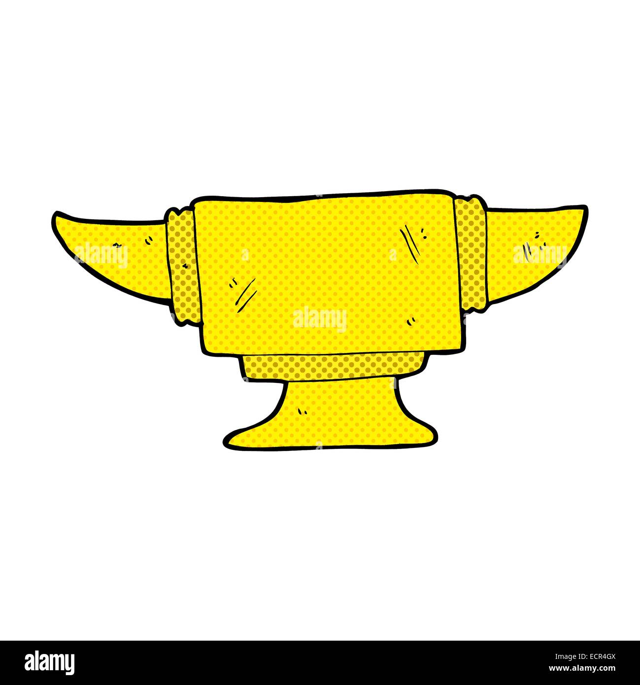 retro comic book style cartoon blacksmith anvil Stock Vector Image ...