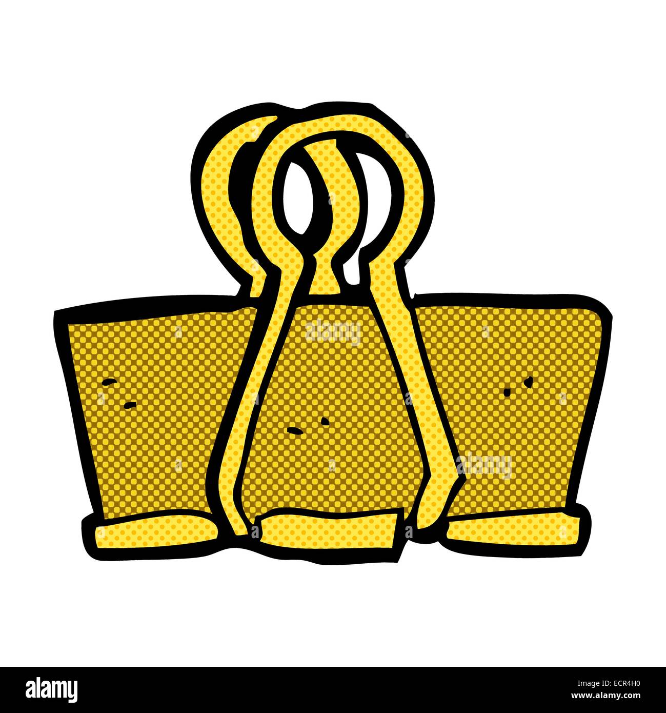 retro comic book style cartoon brass clip Stock Vector Image & Art - Alamy