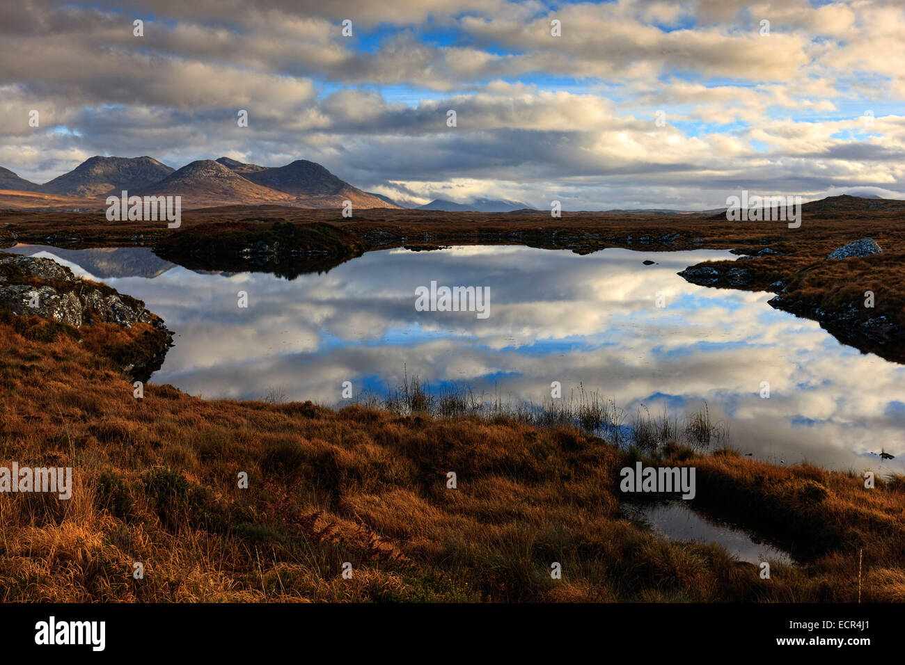 The twelve bens, Irish Landscape, Connemara, County Galway, Republic of ...