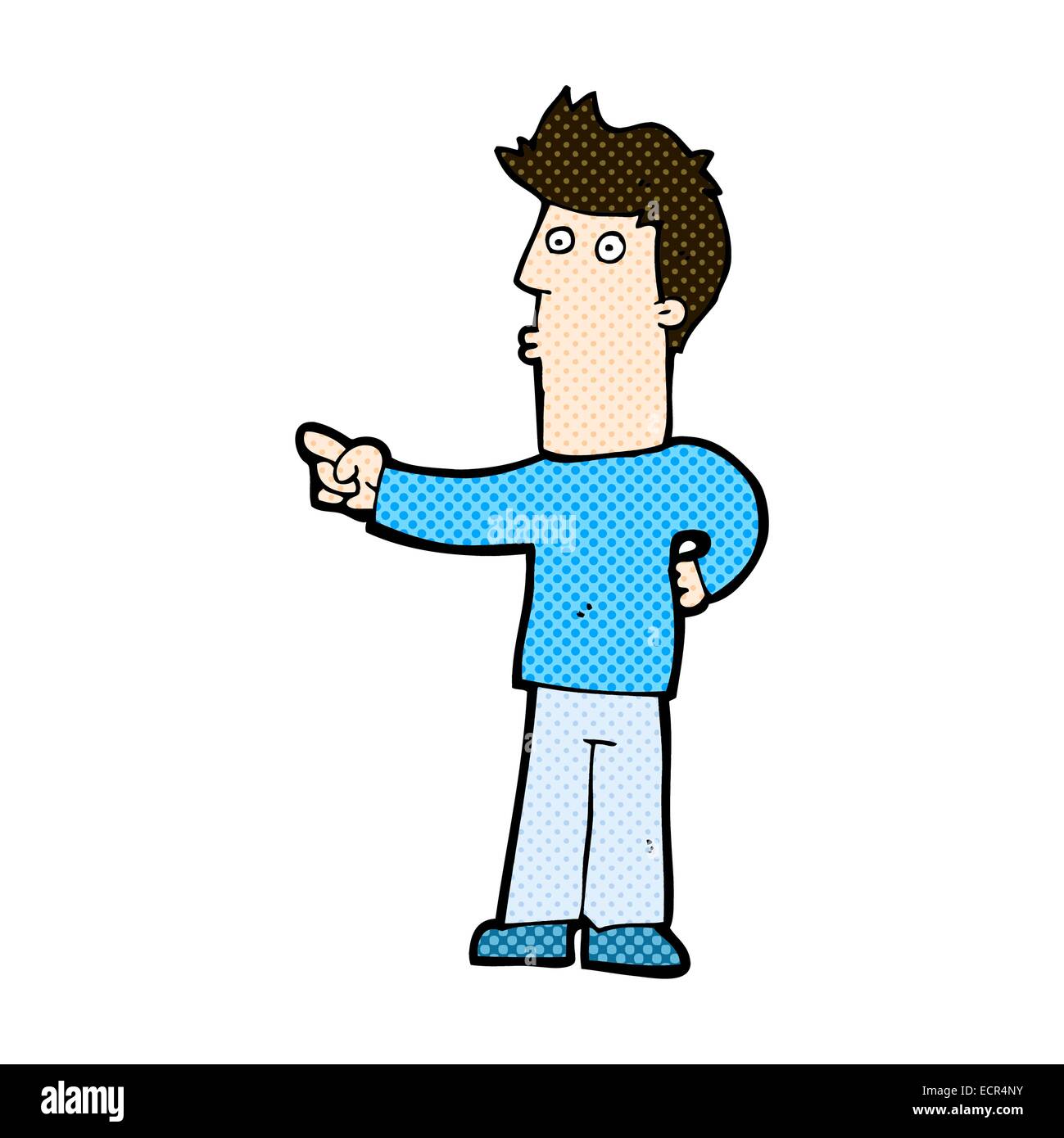 retro comic book style cartoon man pointing Stock Vector Image & Art ...