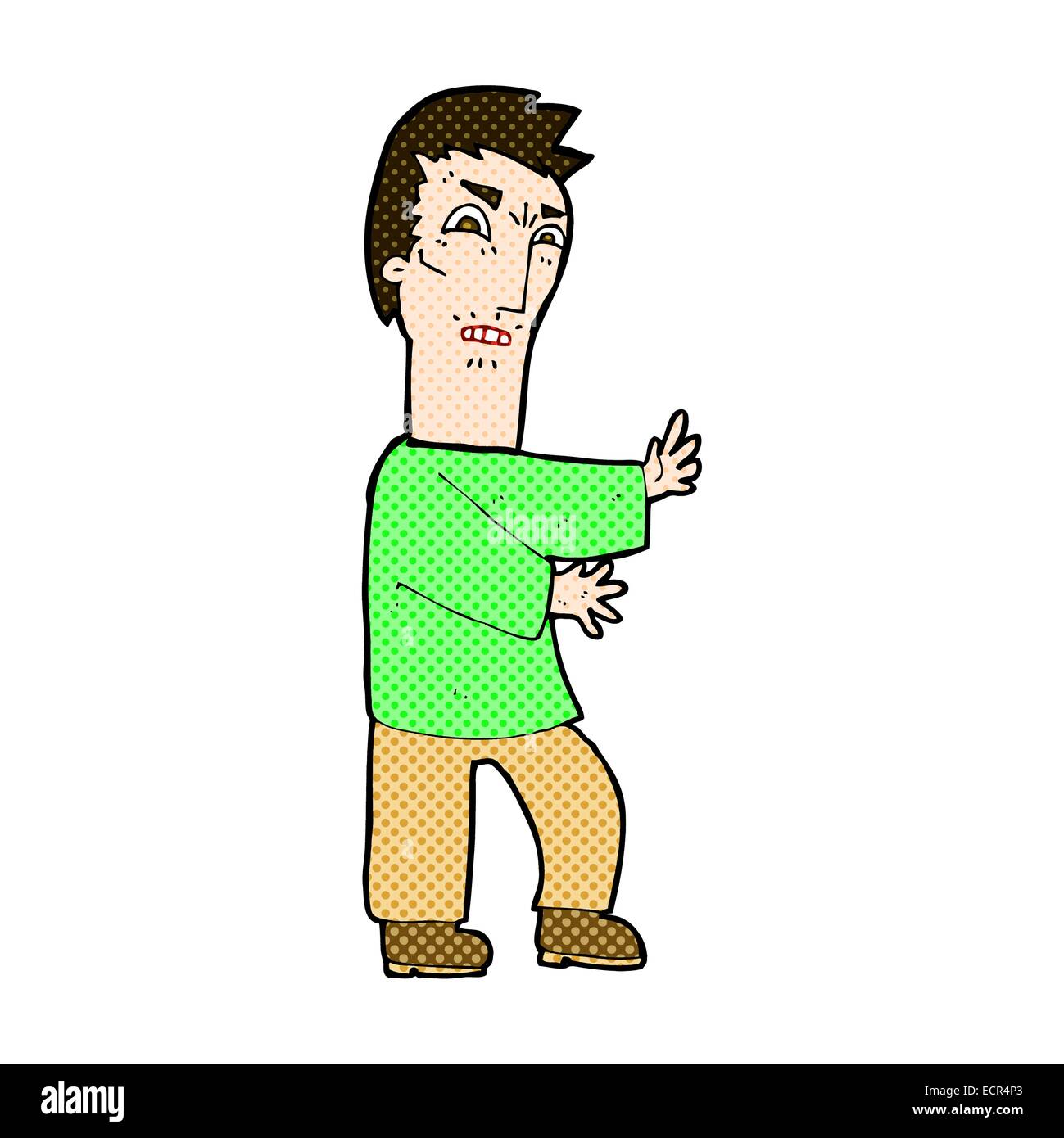 retro comic book style cartoon angry man Stock Vector Image & Art - Alamy