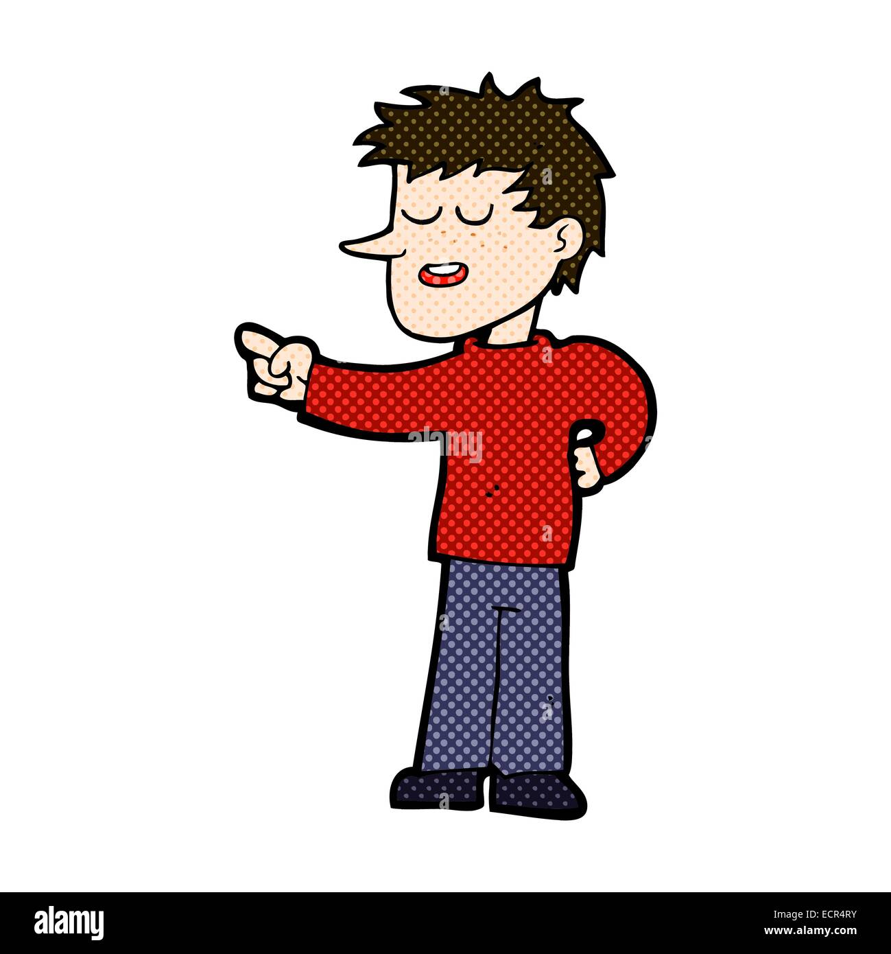 retro comic book style cartoon man pointing Stock Vector Image & Art ...