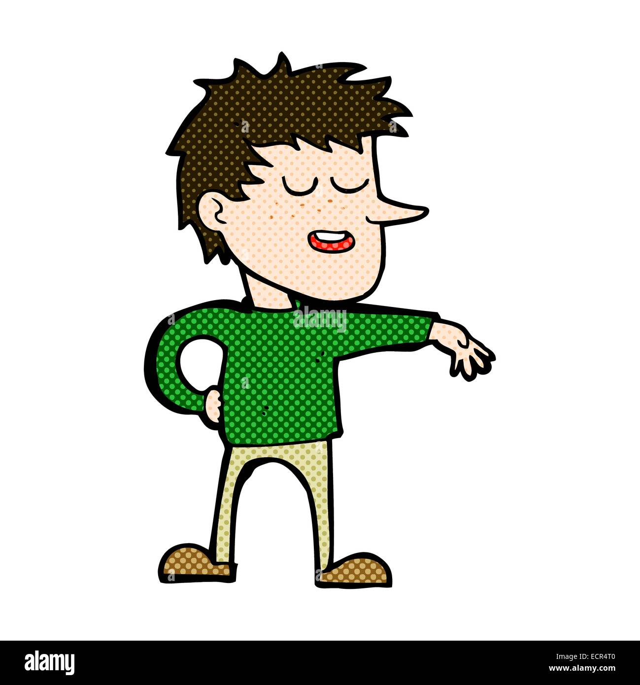 retro comic book style cartoon man making dismissive gesture Stock ...