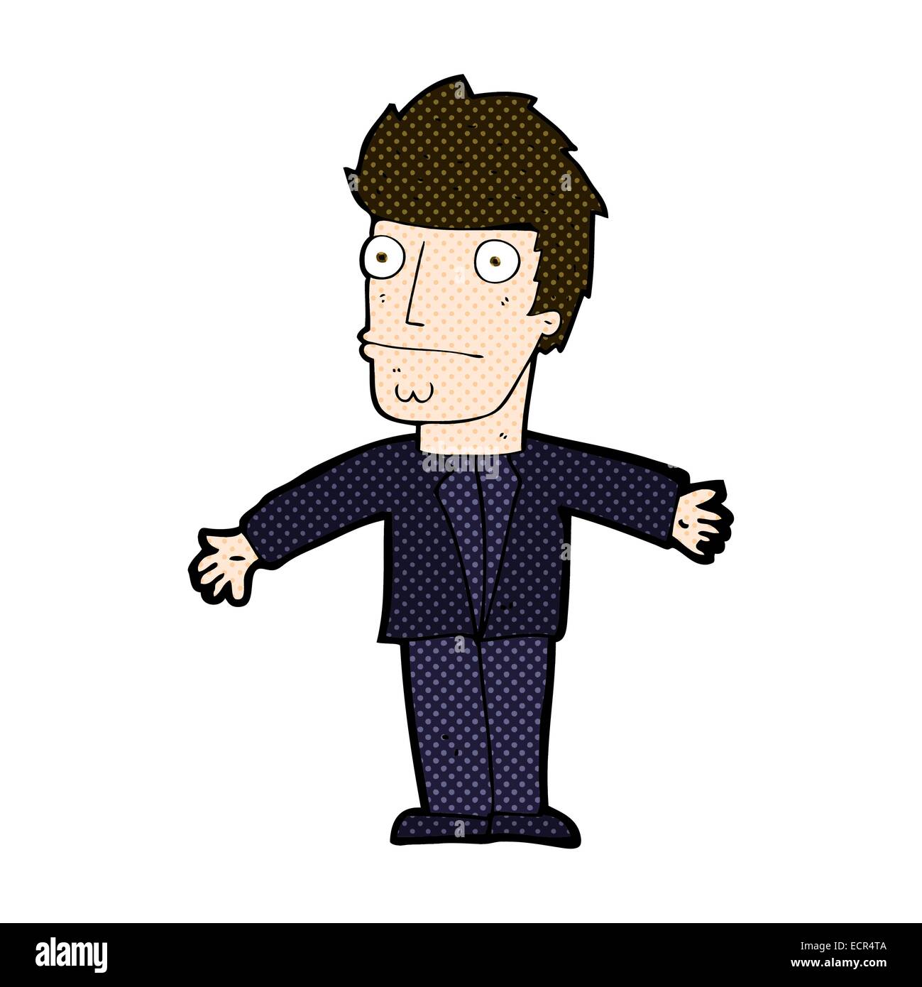 retro comic book style cartoon confused man Stock Vector Image & Art ...