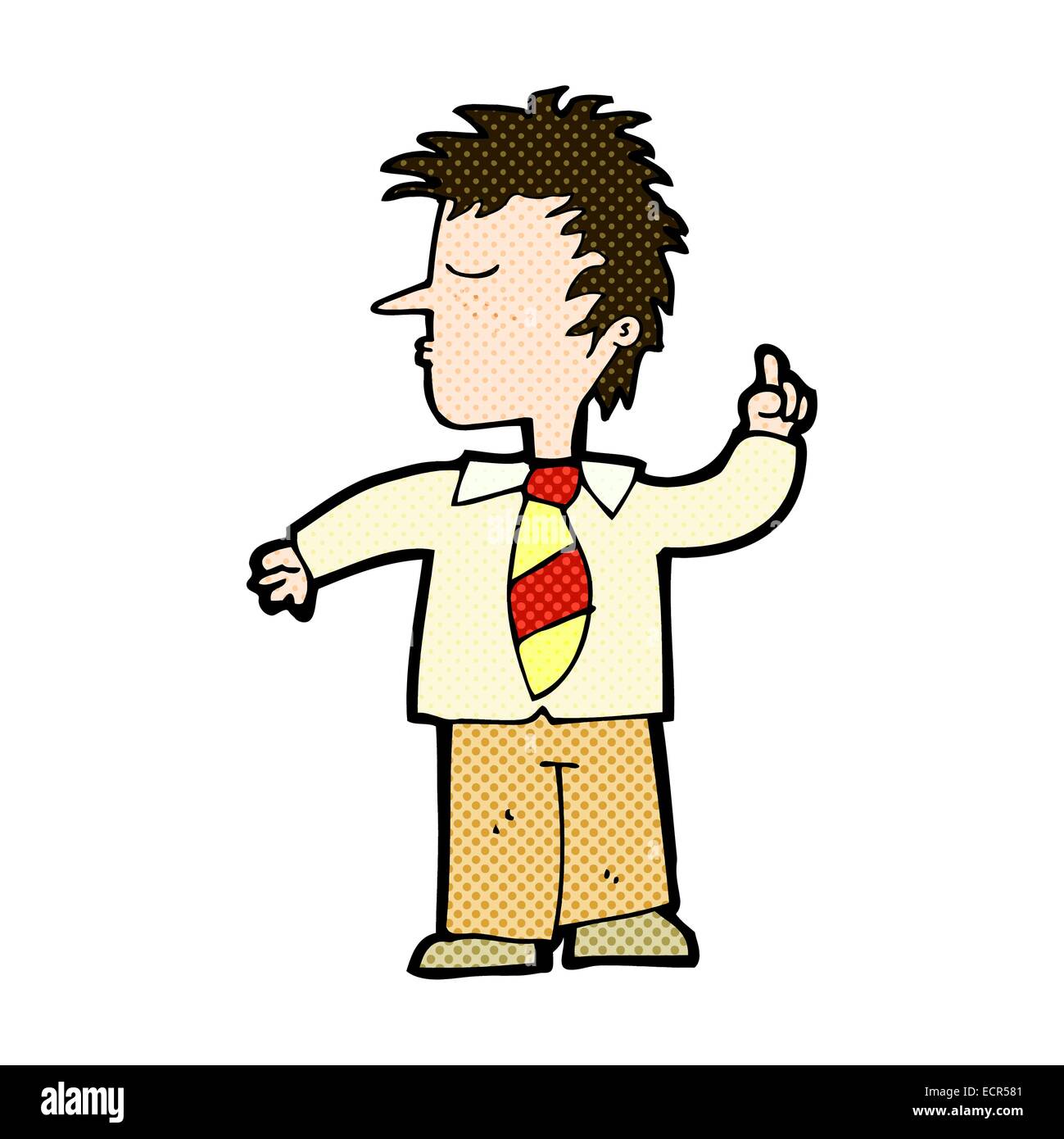 retro comic book style cartoon man making his point Stock Vector Image ...