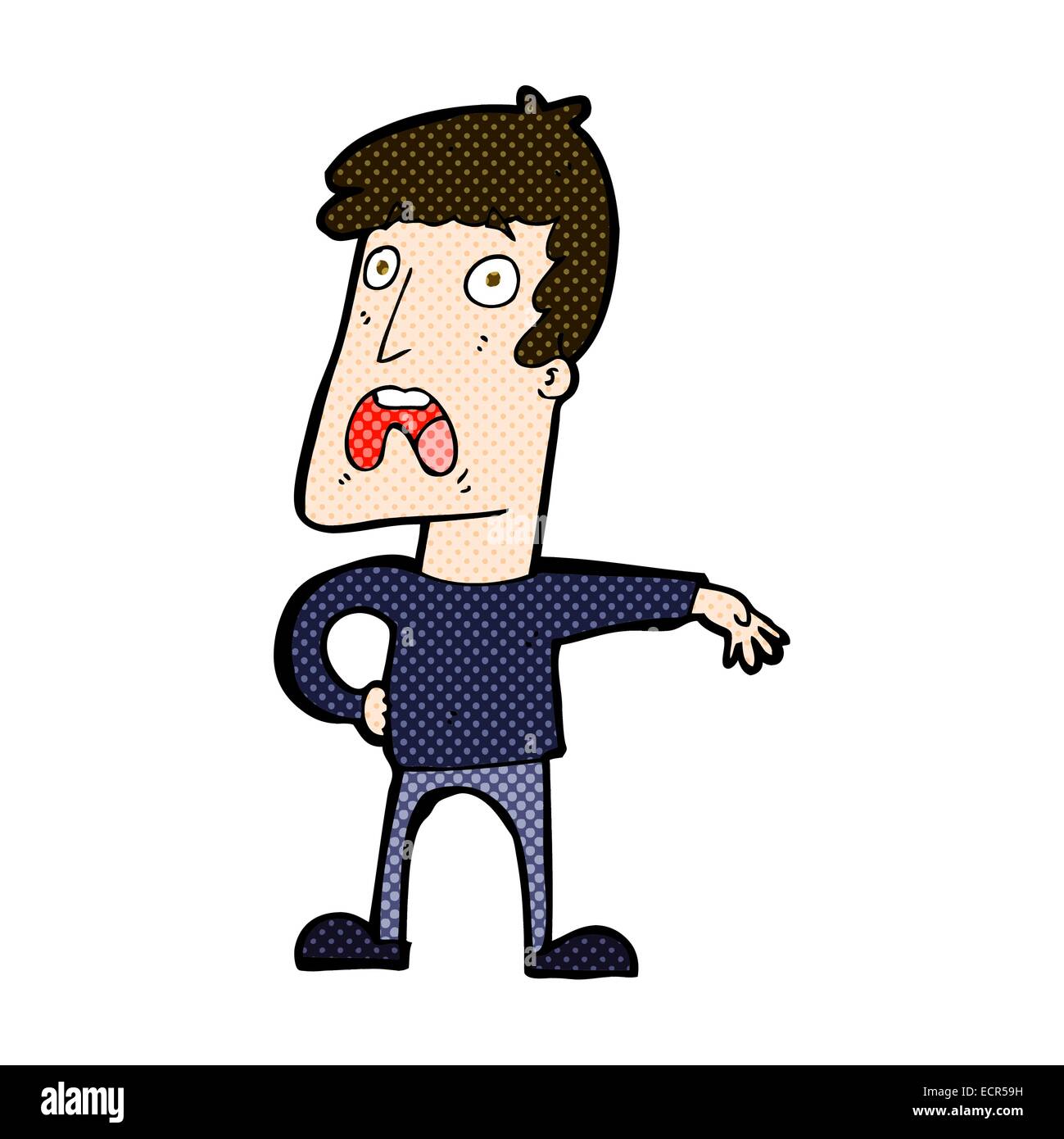 retro comic book style cartoon complaining man Stock Vector Image & Art ...