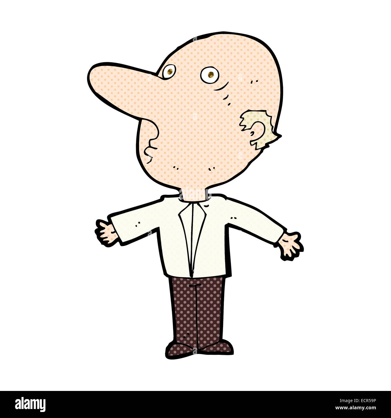 Cartoon style drawing confused man hi-res stock photography and images ...