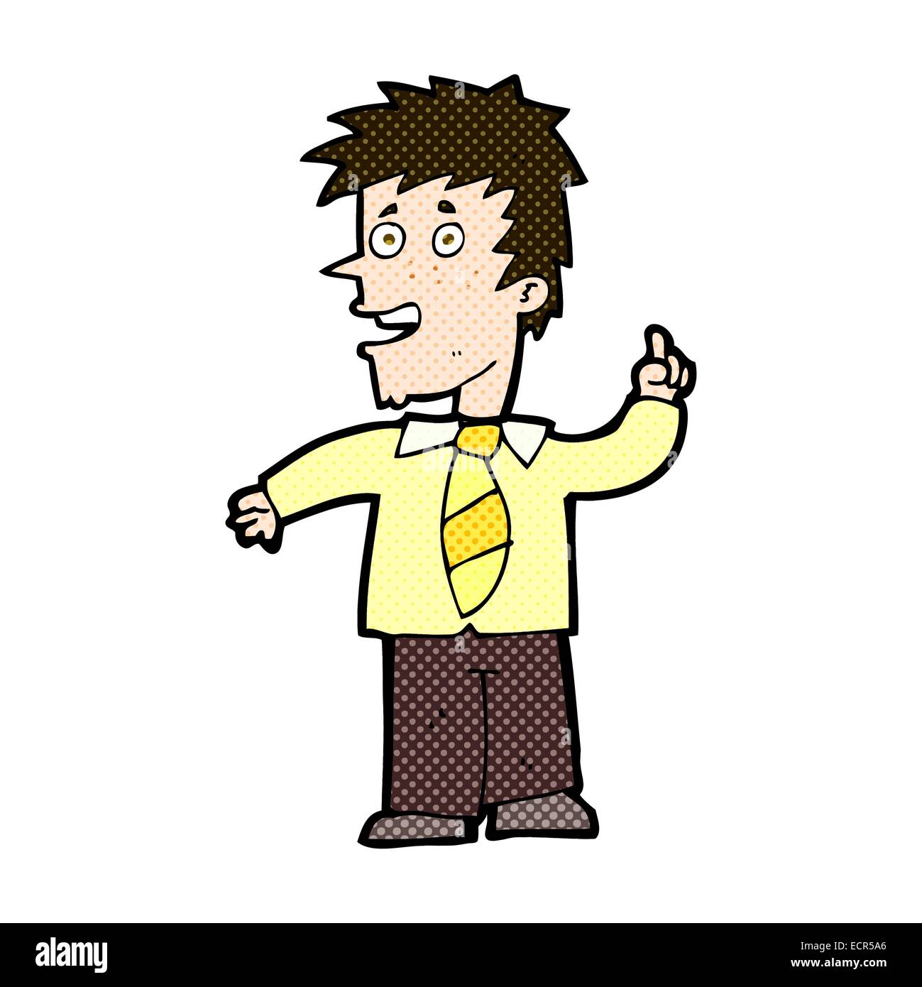 retro comic book style cartoon man with idea Stock Vector Image & Art ...