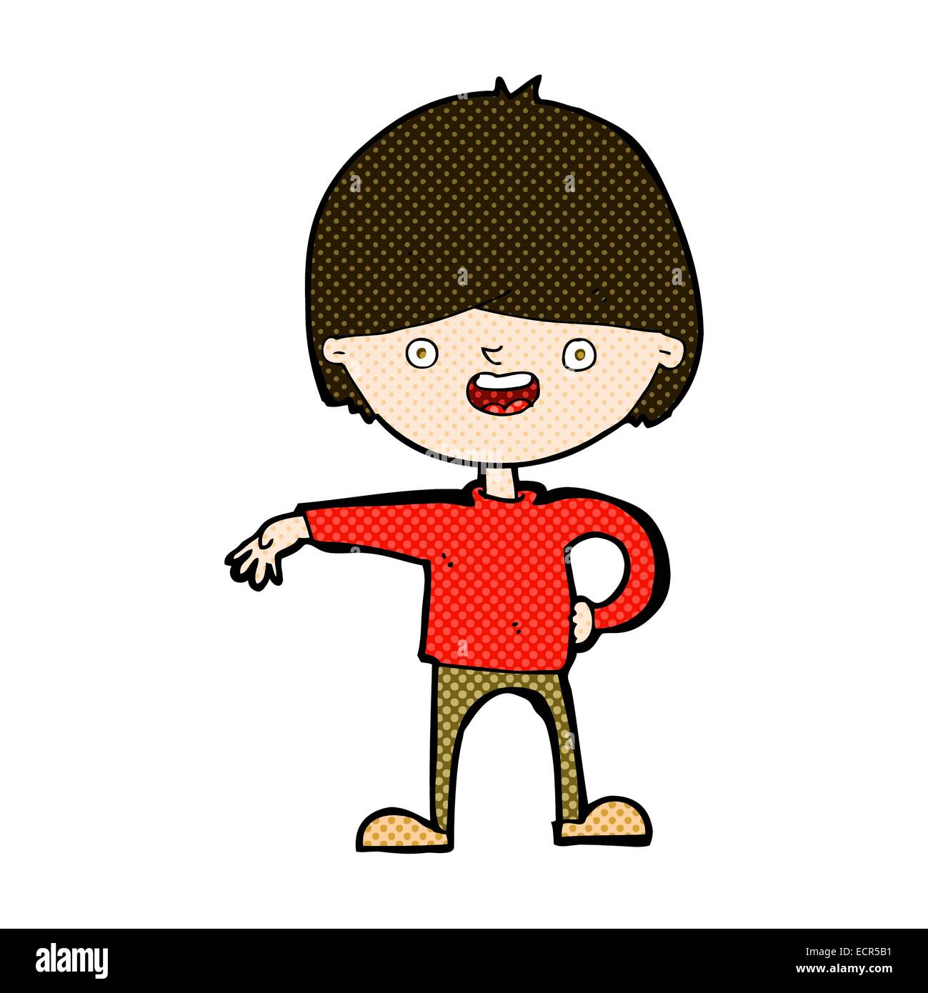 retro comic book style cartoon happy man Stock Vector Image & Art - Alamy