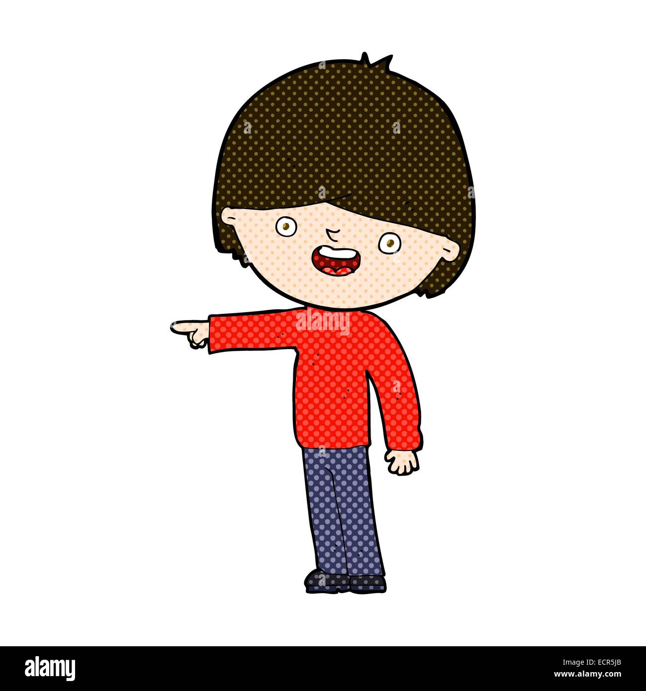 retro comic book style cartoon man pointing Stock Vector Image & Art ...