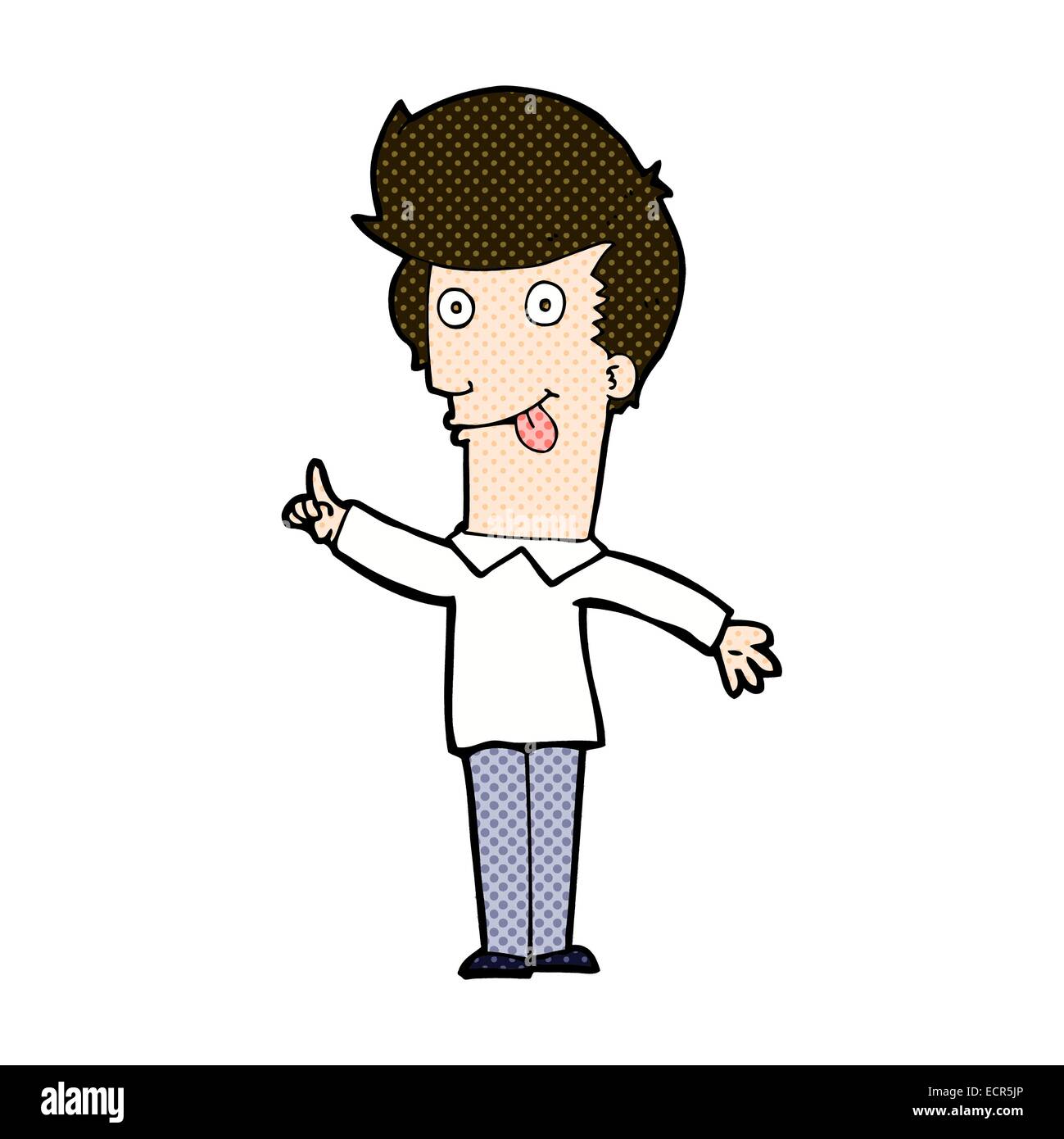 retro comic book style cartoon funny man with idea Stock Vector Image ...