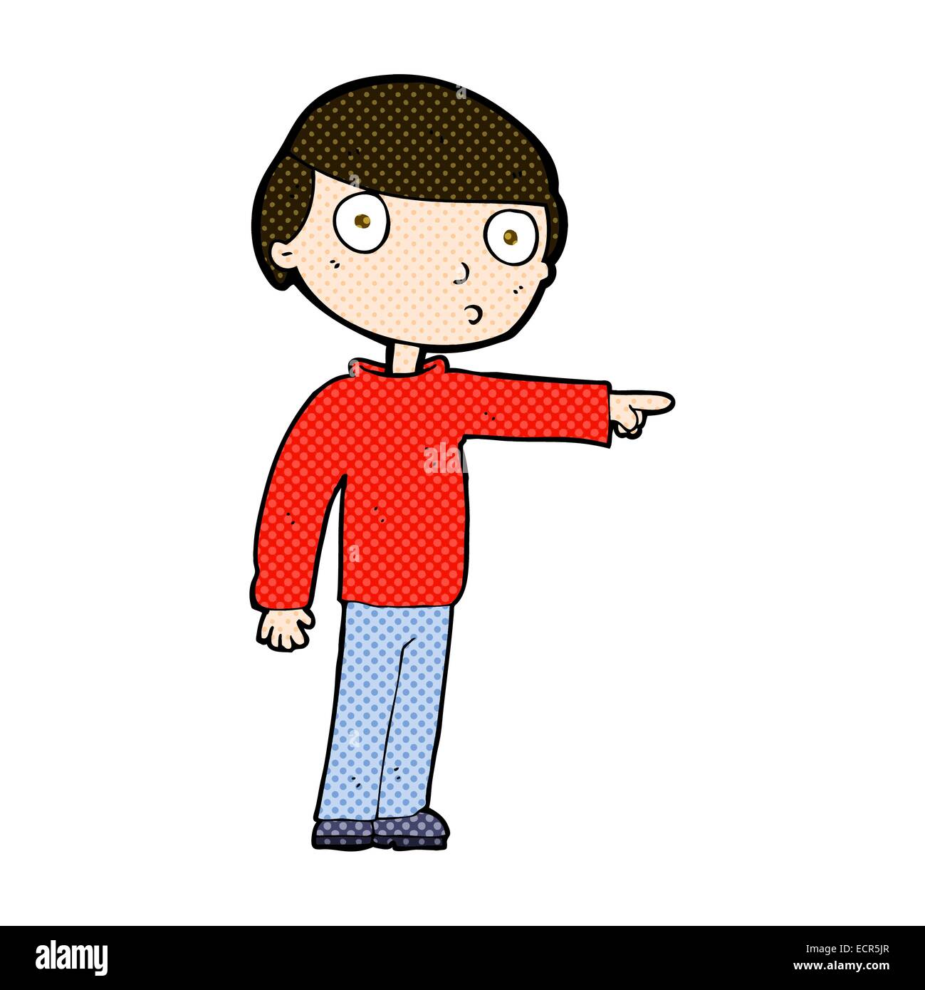 retro comic book style cartoon man pointing Stock Vector Image & Art ...