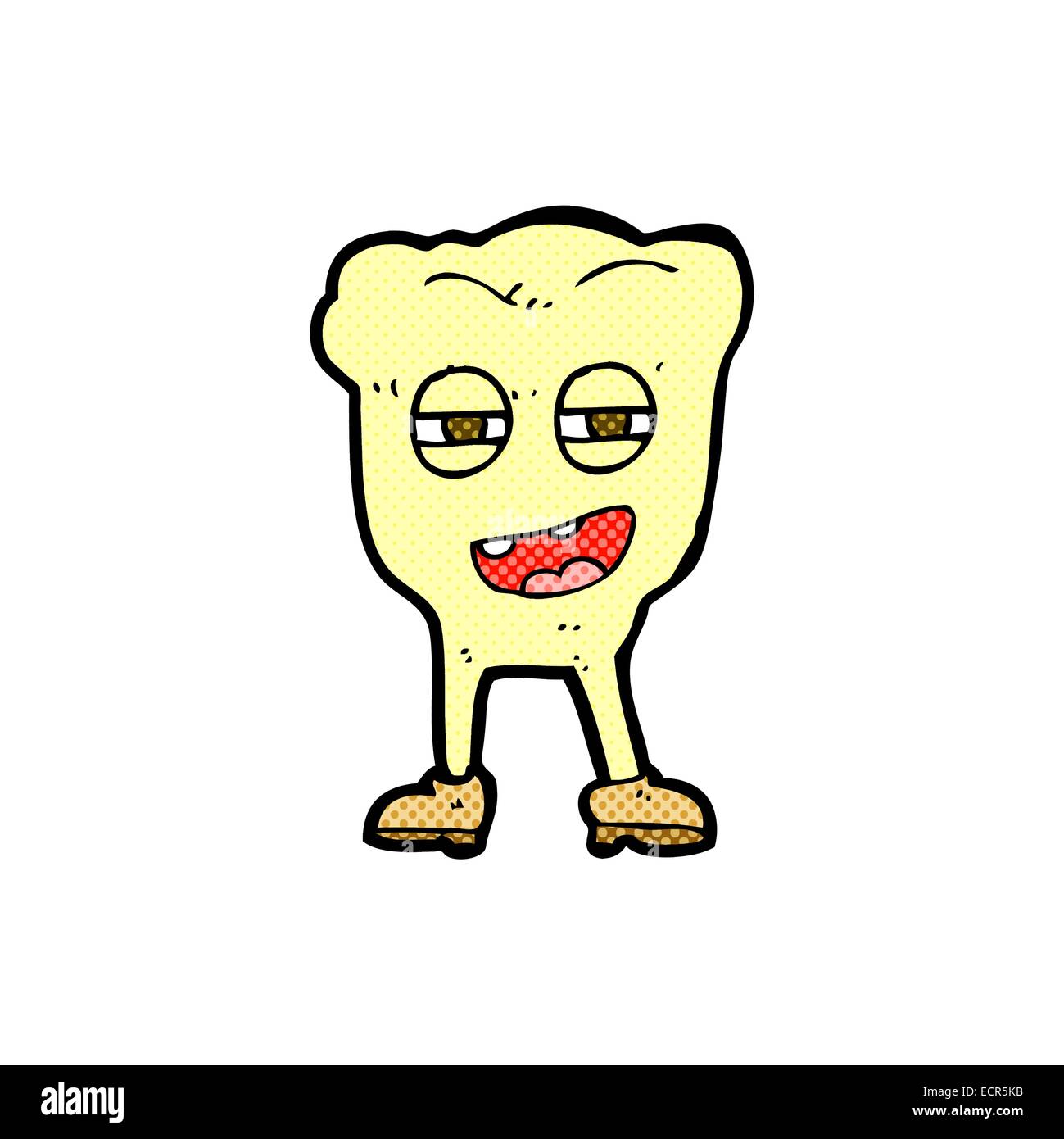 retro comic book style cartoon rotten tooth character Stock Vector ...