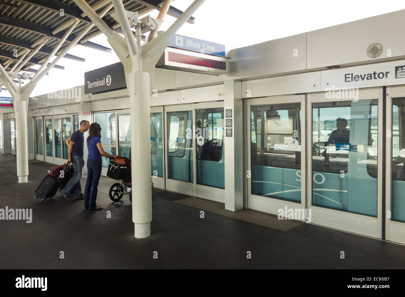 San Francisco international airport tram Stock Photo - Alamy